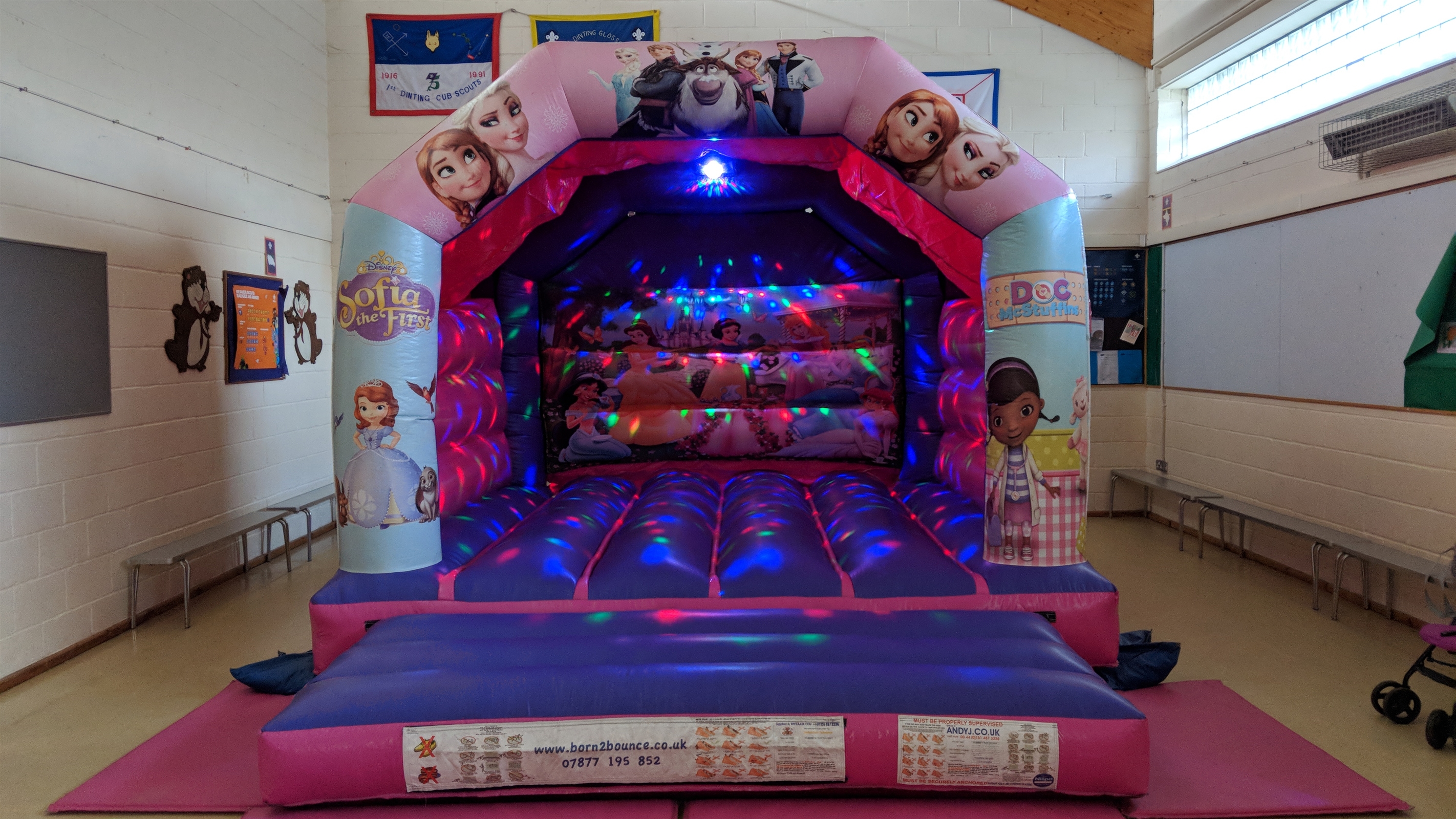 Disco bouncy castles for Hire - Born 2 Bounce
