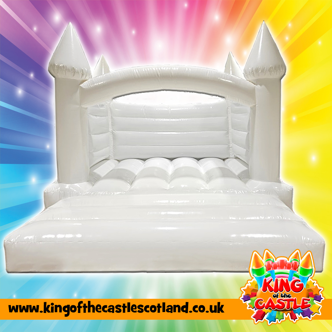 Premium White Bouncy Castle - Bouncy Castle Hire | Disco Dome Hire ...
