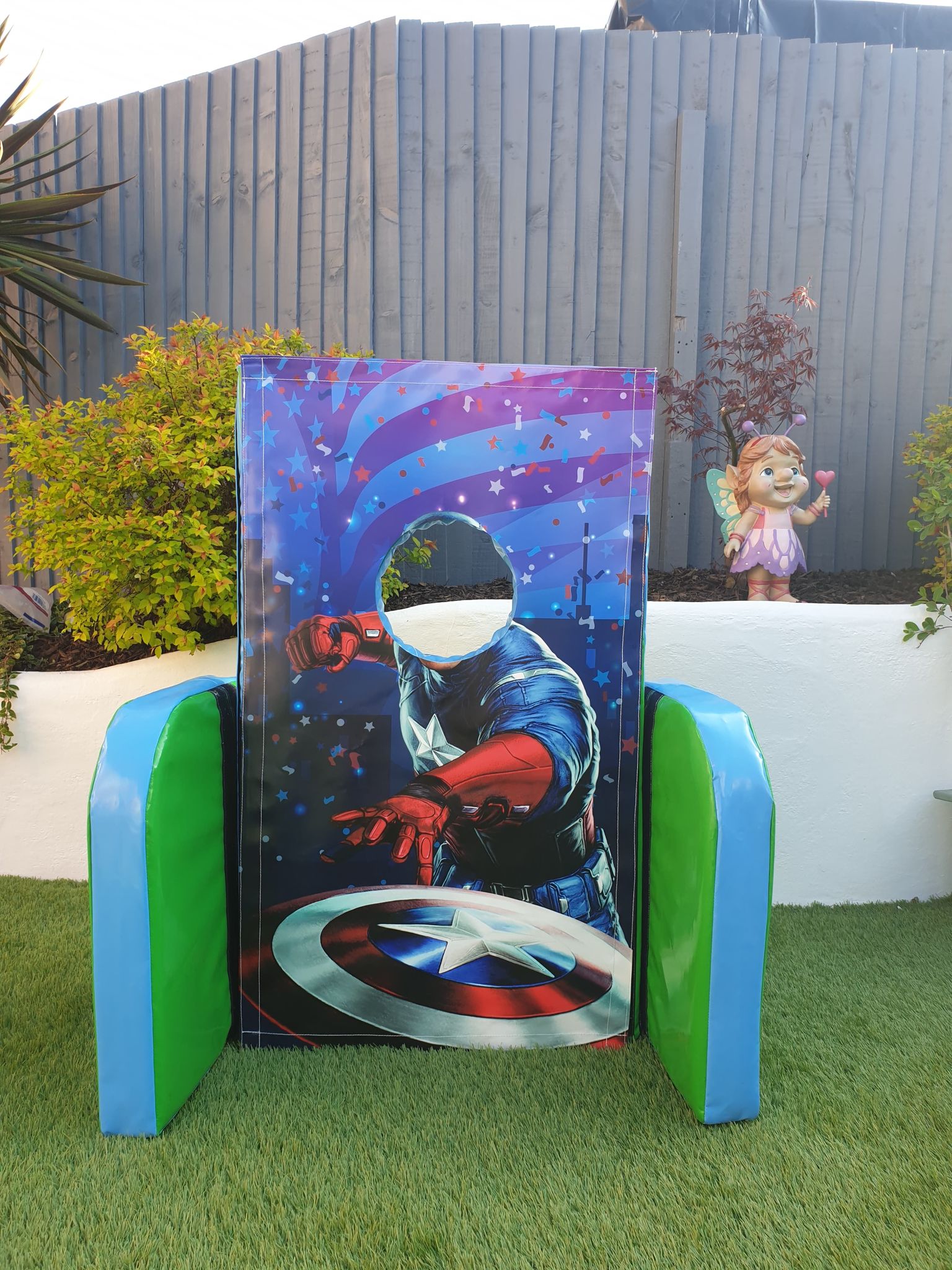 Single Sided Captain America Peep Board. - Bouncy Castle Hire in Milton ...