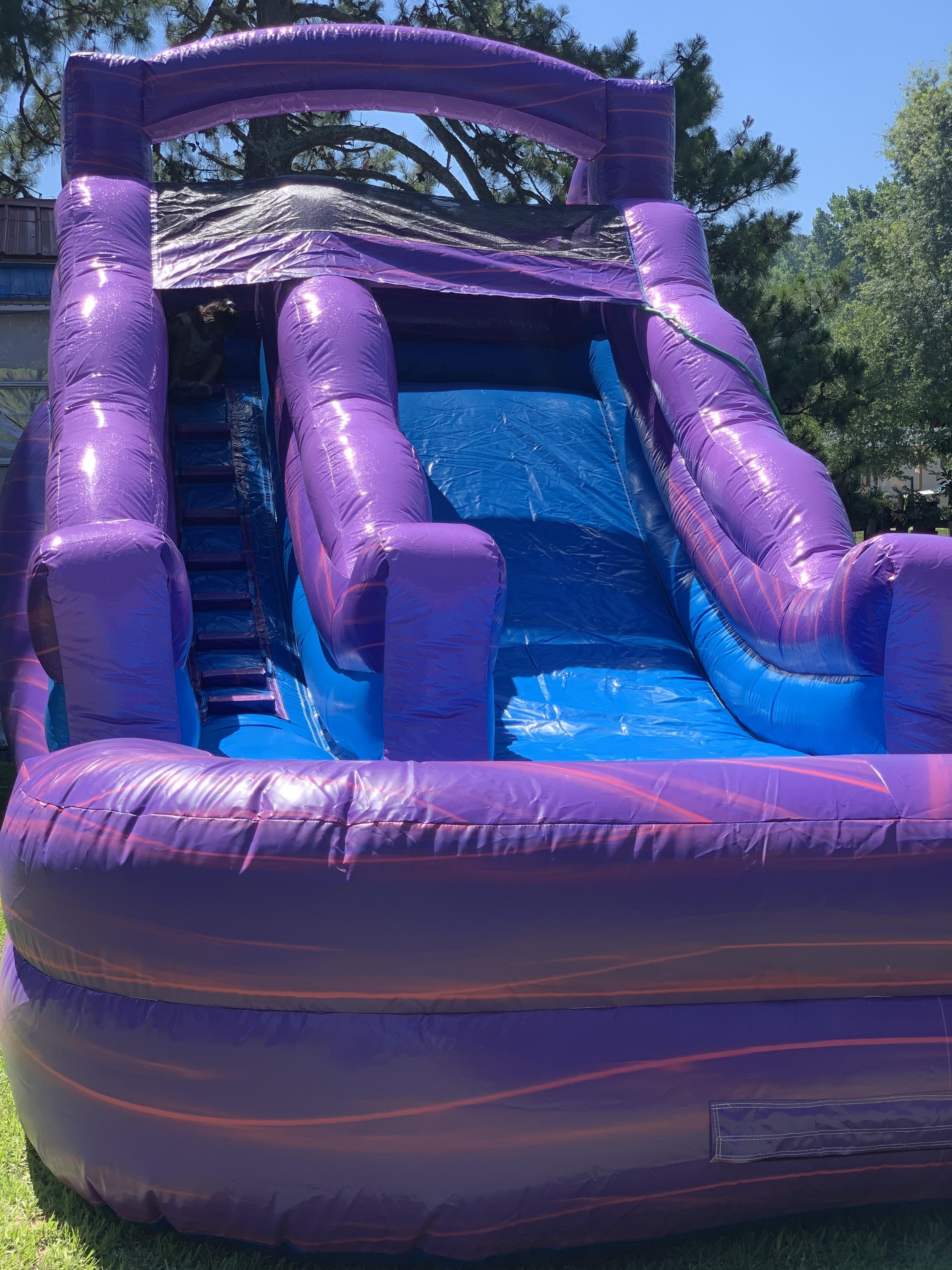 16ft Purple Water/Dry Slide - Party Rentals in Albertson | 252 Jumper ...
