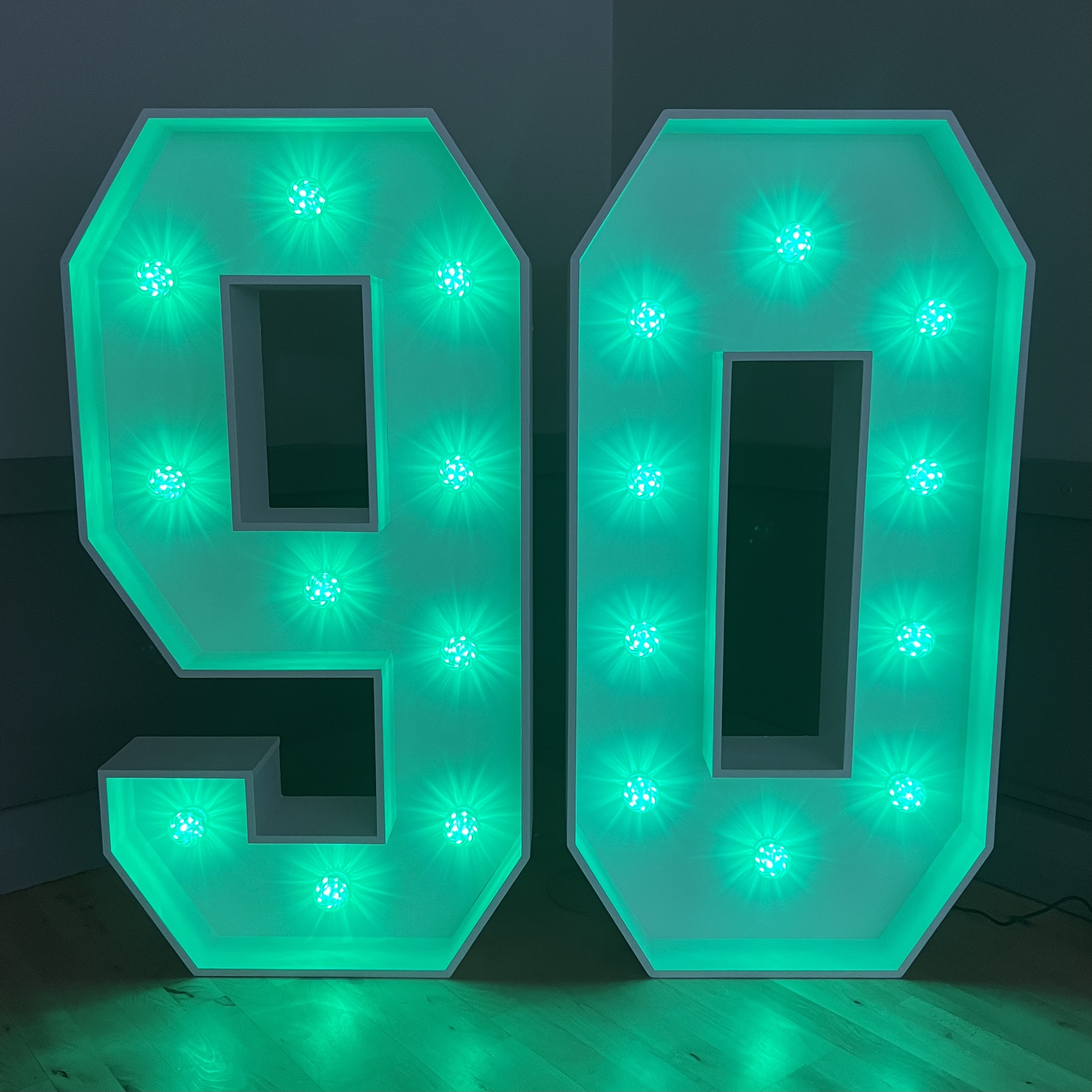 Light-Up LED Numbers 90 - Bouncy Castle Hire in Crowborough, Tunbridge ...