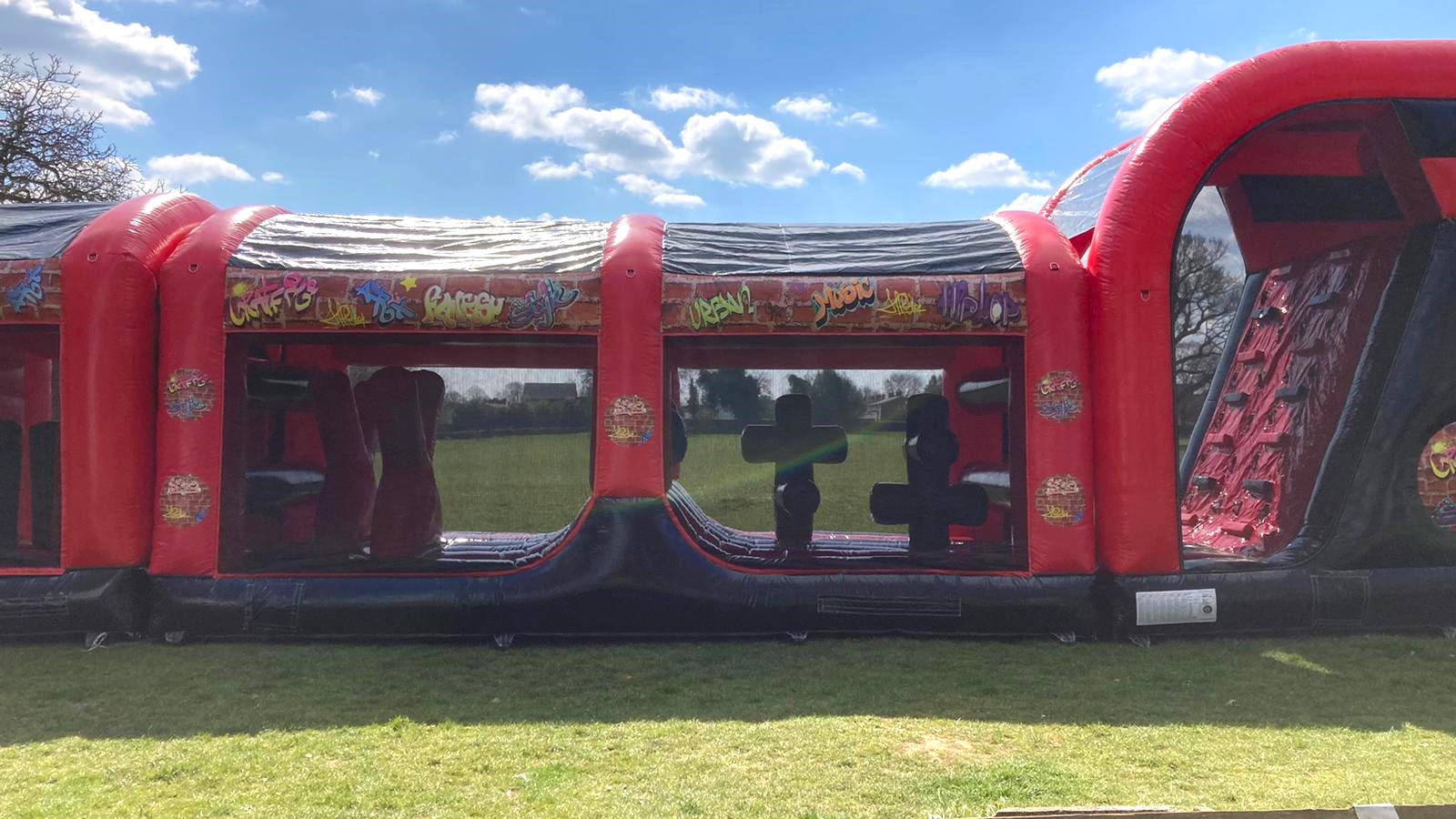 Graffiti Inflatable 5 Piece Obstacle Course - Inflatable, Bouncy Castle ...