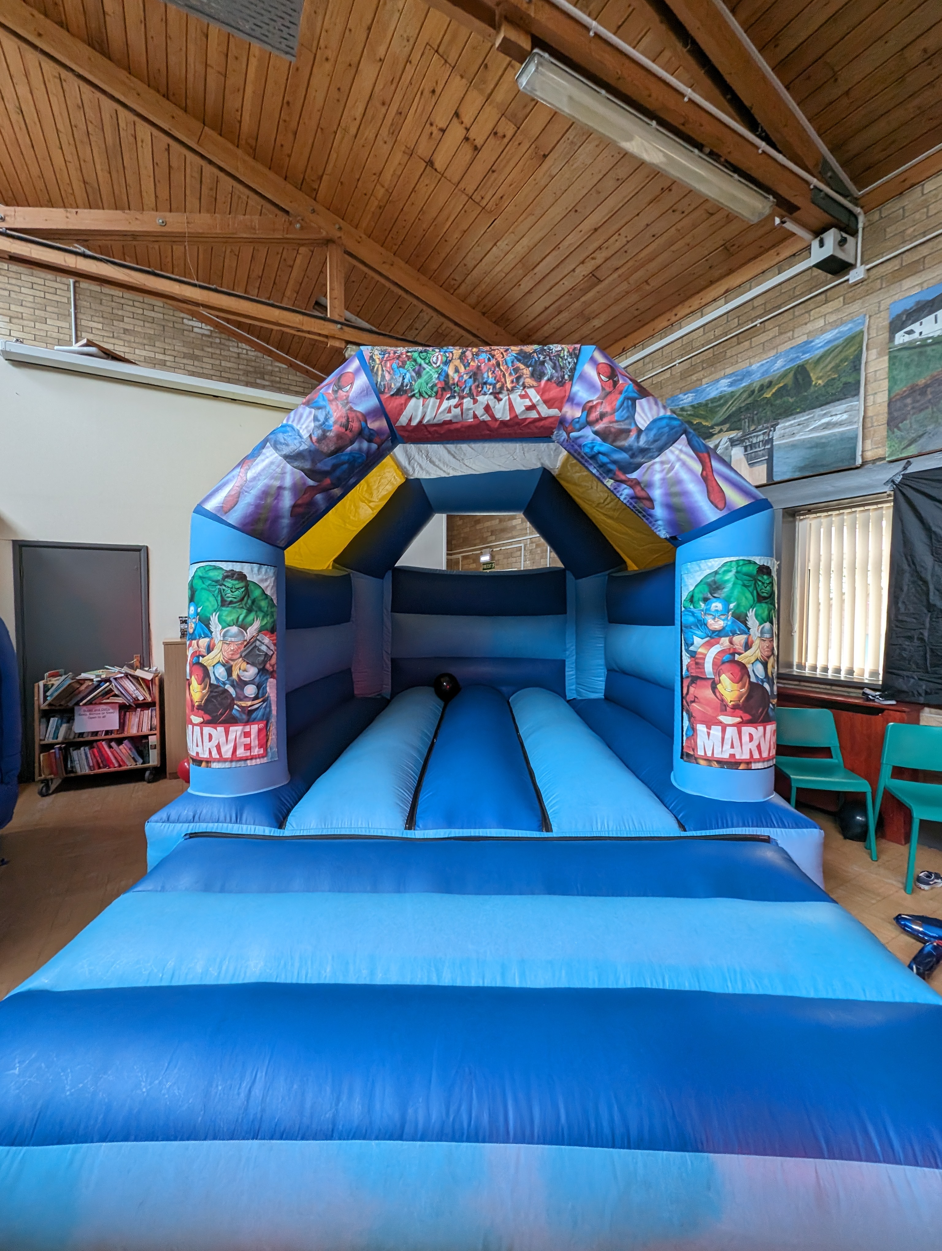 Superhero Blue Bouncy Castle Hire in Bristol | Perfect for Your Child’