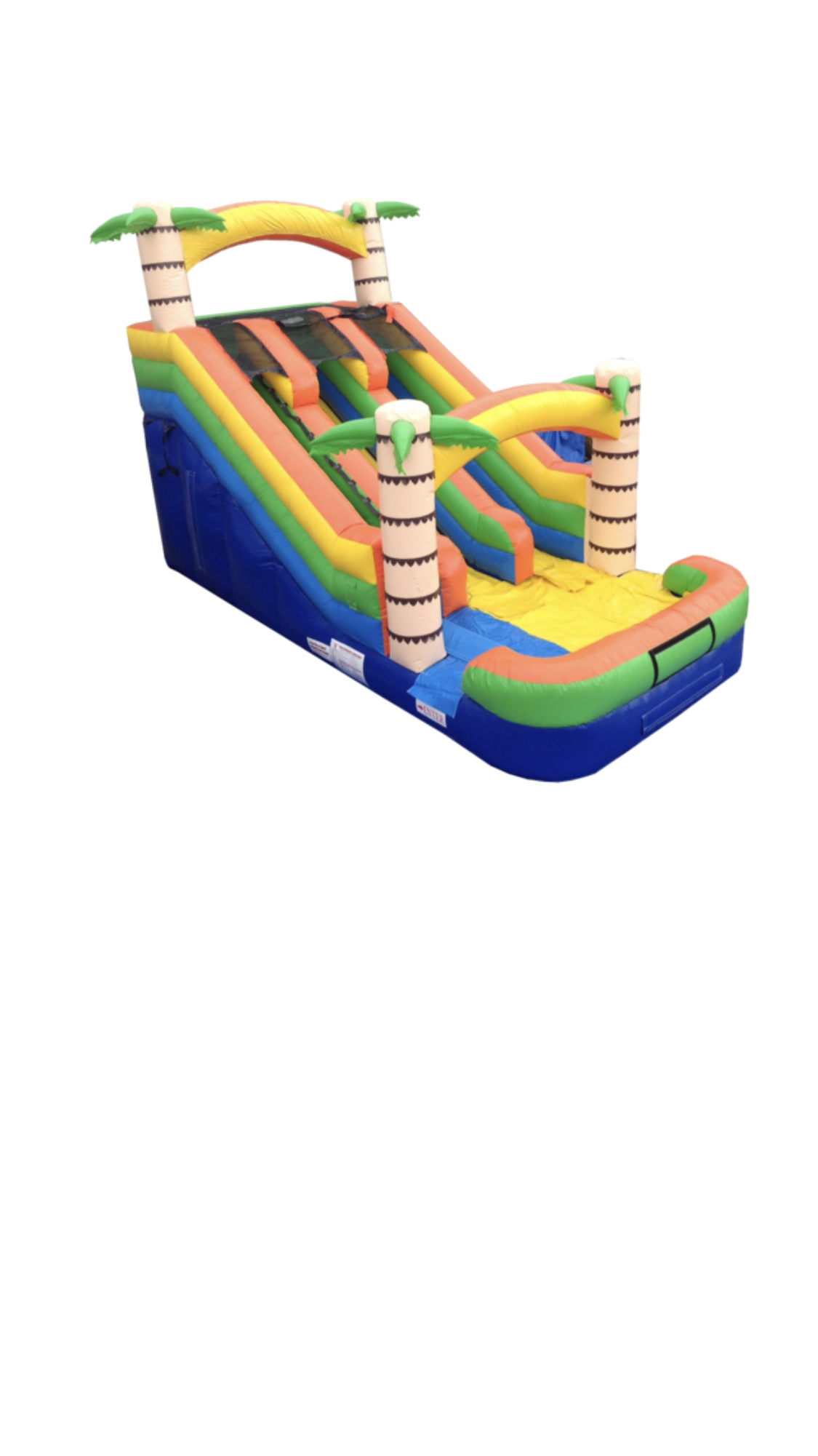 ADVENTURE ISLAND DUAL LANE TROPICAL COMPETITIVE SLIDE WET - Inflatable ...