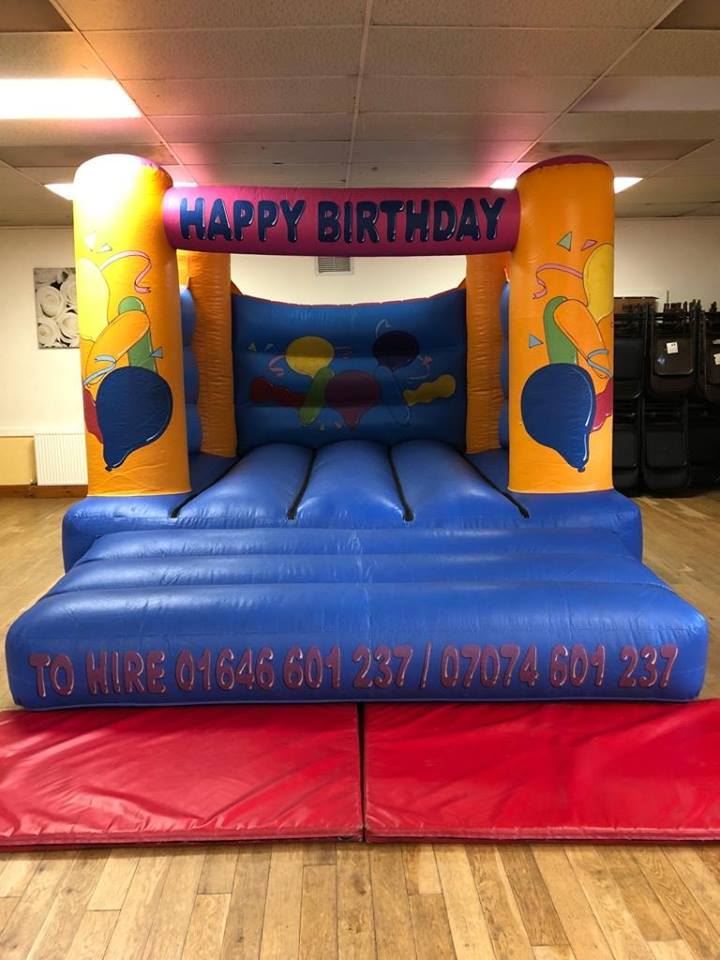 Blue Happy Birthday (Children) - Bouncy Castle Hire in Pembrokeshire ...