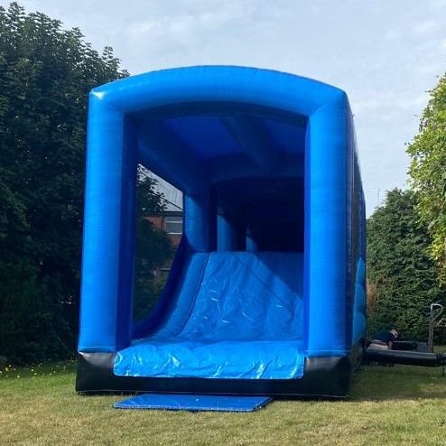 100ft 4 Piece Blue & Black Assault Course - Inflatable, Bouncy Castle ...