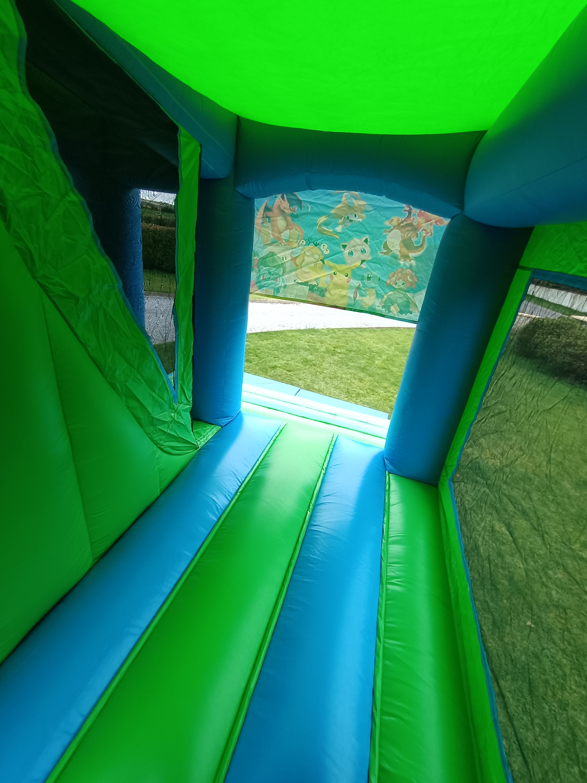 Pokemon Bounce & Slide Green Bouncy Castle Combo | Co Cork