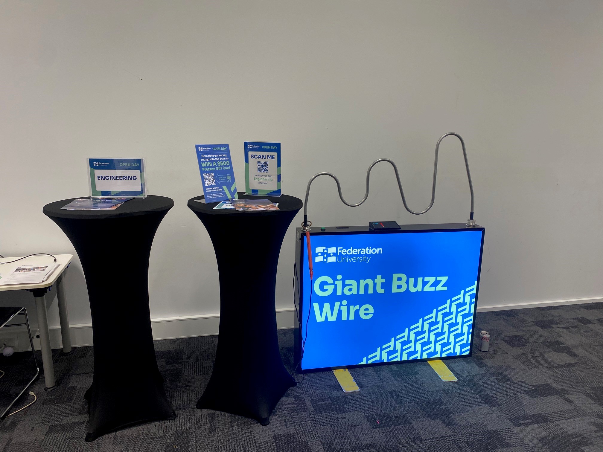 Giant Buzz Wire Hire Australia with Branding