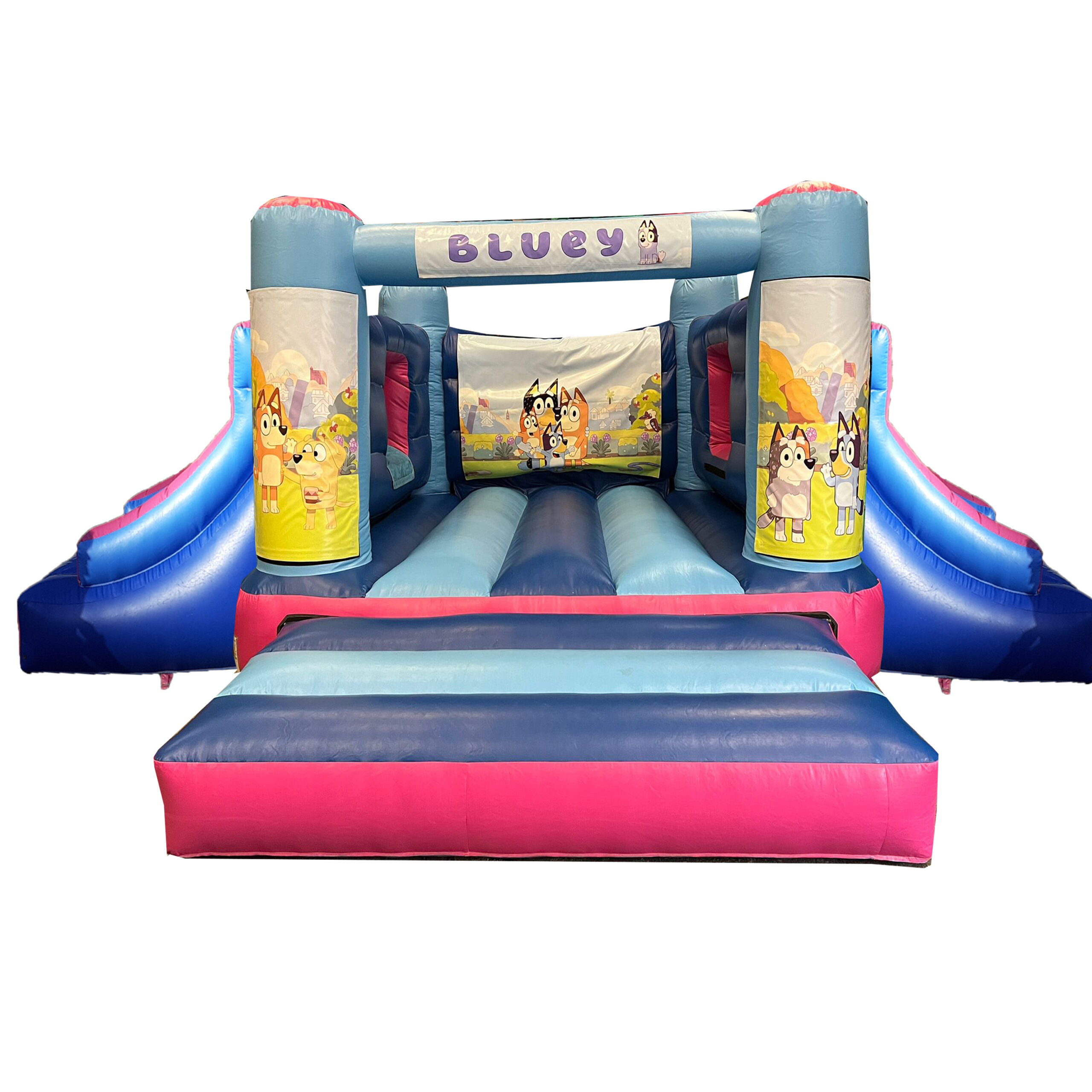 Bluey Bouncer Double Slide - Hire in Chichester | Jumping Jacks
