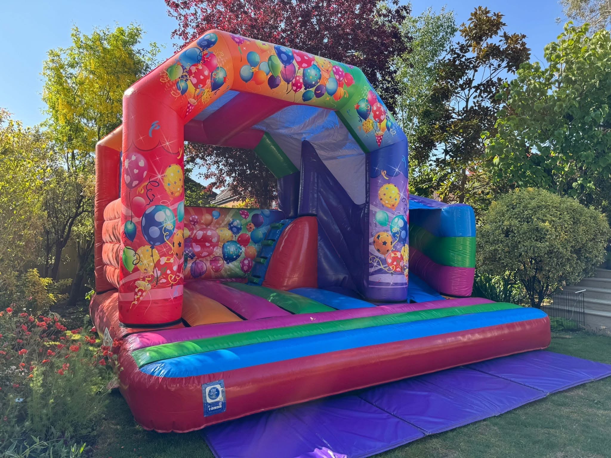Rainbow Party Combi Castle (15ft x 18ft) - Hire in Hersham, Walton on ...