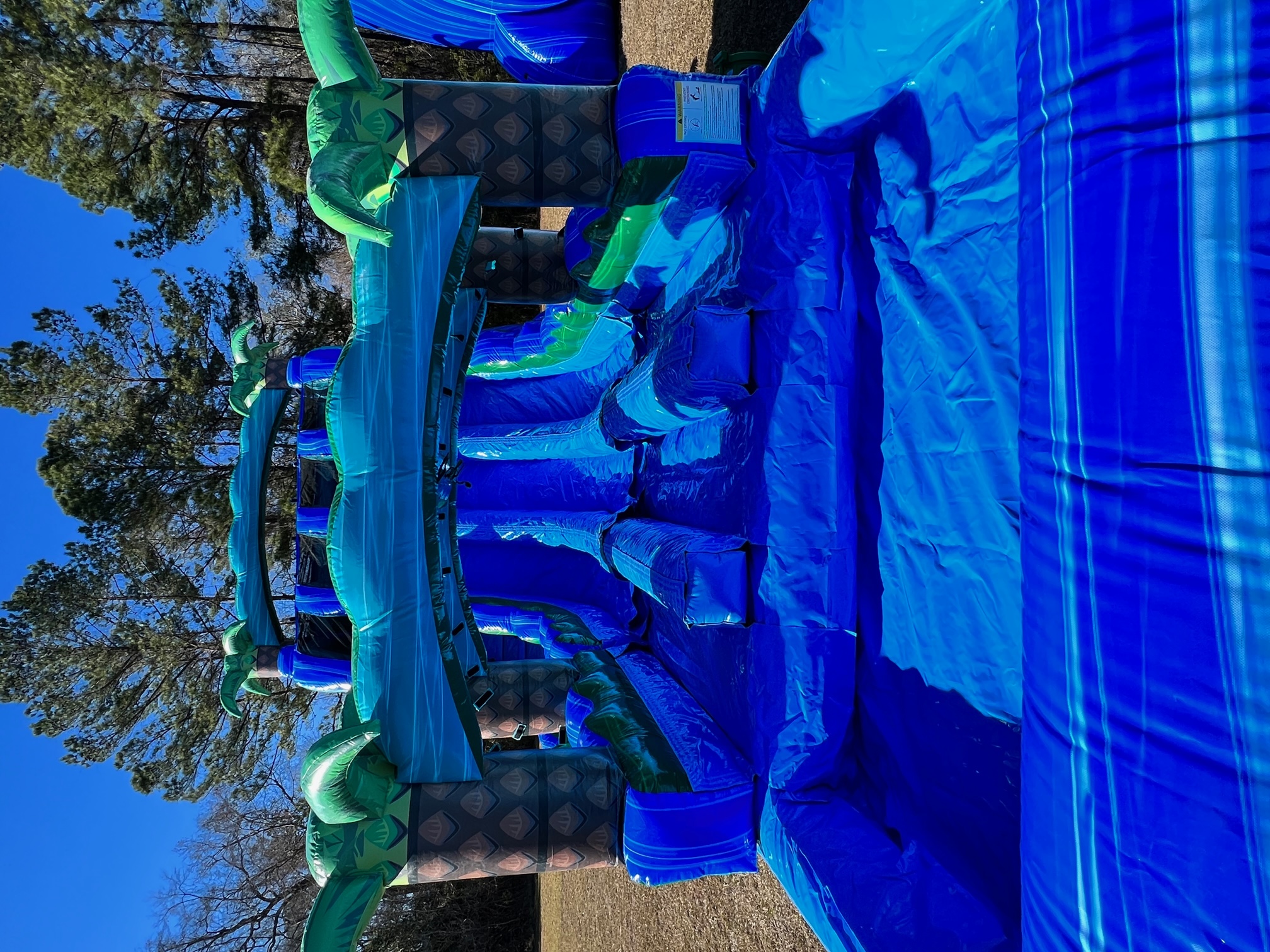 20ft Island Drop TRIPLE Lane Waterslide with Slip & Slide - Best ...