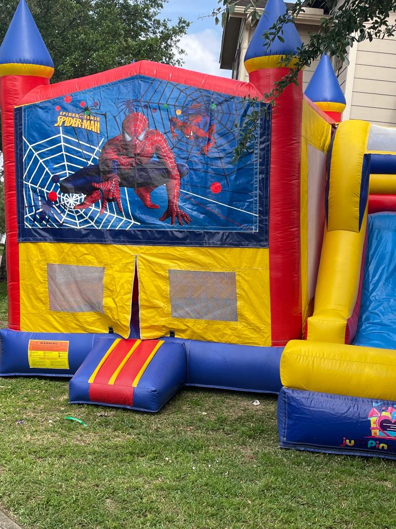 Spider Man Bounce Slide Combo - rentals in HOUSTON, TX | Jumping hearts ...