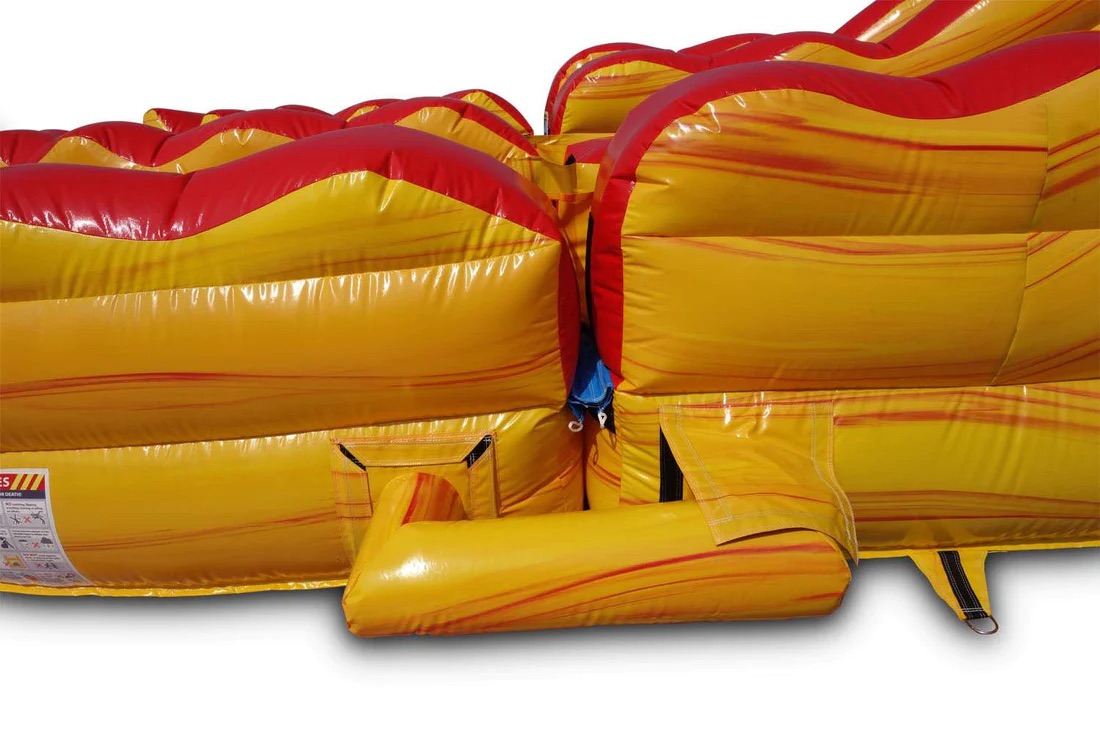 20-Foot Curved Inflatable Dual Water Slide Rental | Wet & Dry Fun
