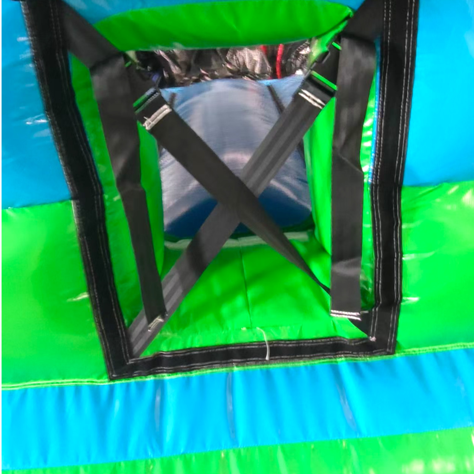BBOL-206mk1 - 15x15x11.6ft - A frame bouncer - (Green & Light Blue ...