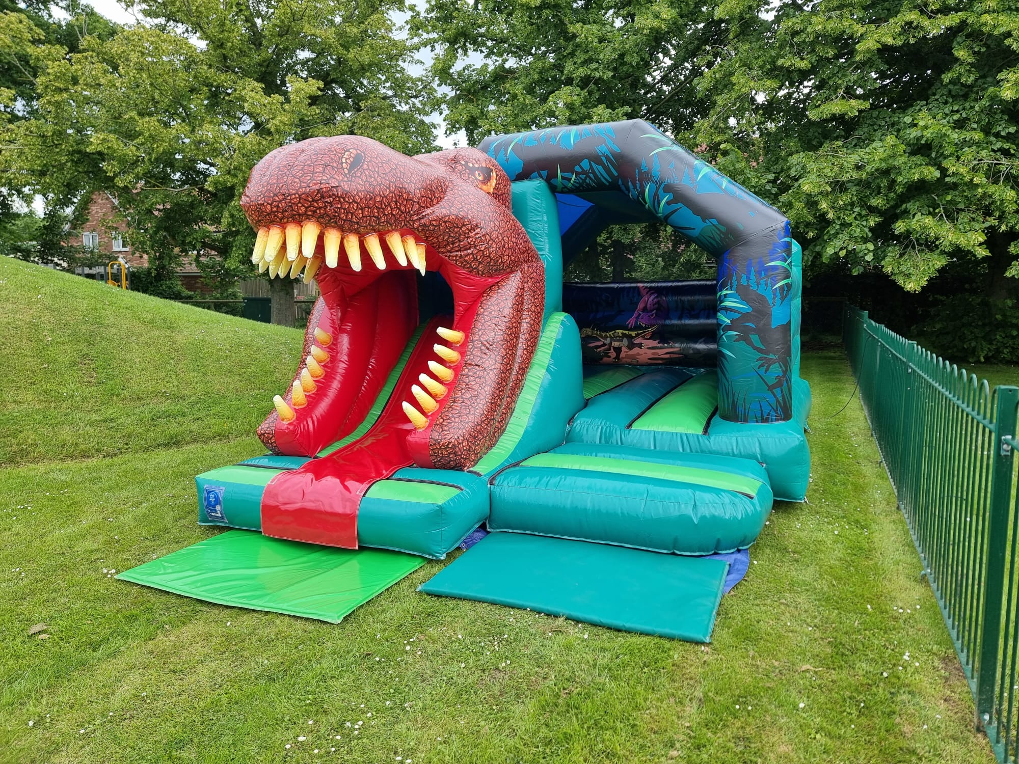 18 x 14 T-Rex Dinosaur Slide Combo (3D) - Hire in Ipswich | BounceBack ...