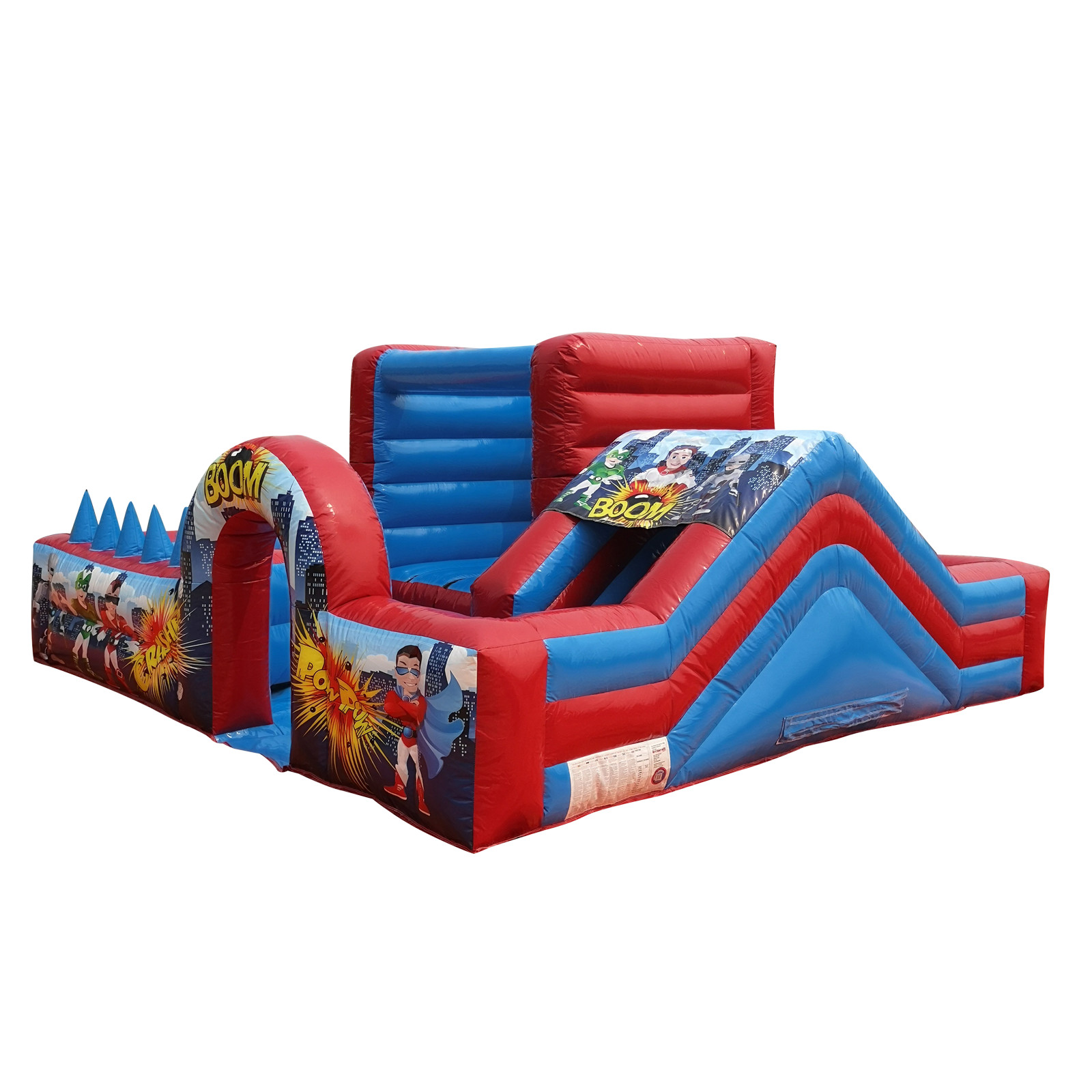 BBOL-116 - 15x15x6.5ft - Playpark - (Red & Light Blue Hero) - Bouncy ...