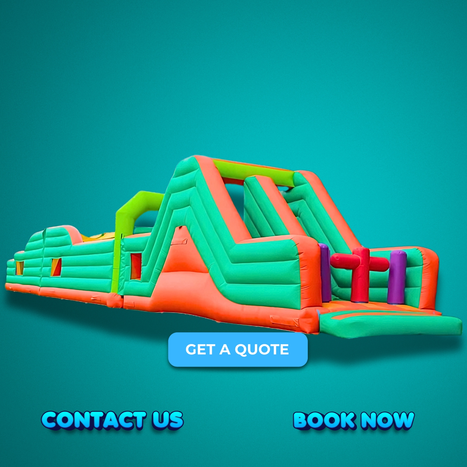 Inflatable Assault Course Hire,Bouncy Castle Obstacle Course Rent,UK