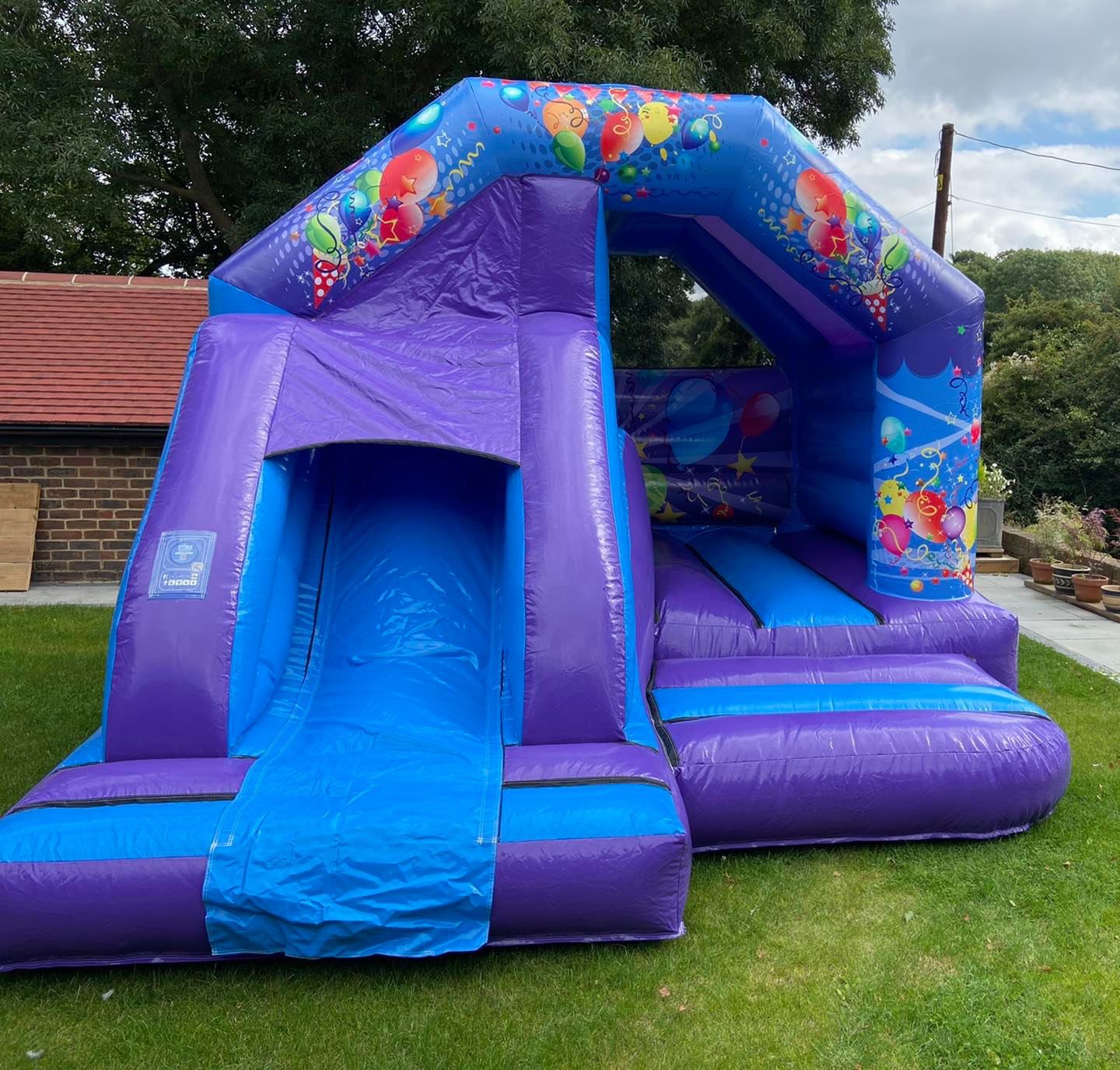 Balloon Castle with Slide - Bouncy Castle Hire, Soft play, Disco Domes ...