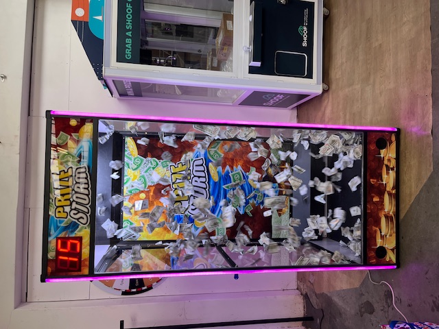 Branded Cash Cube Money Grabber Machine Hire