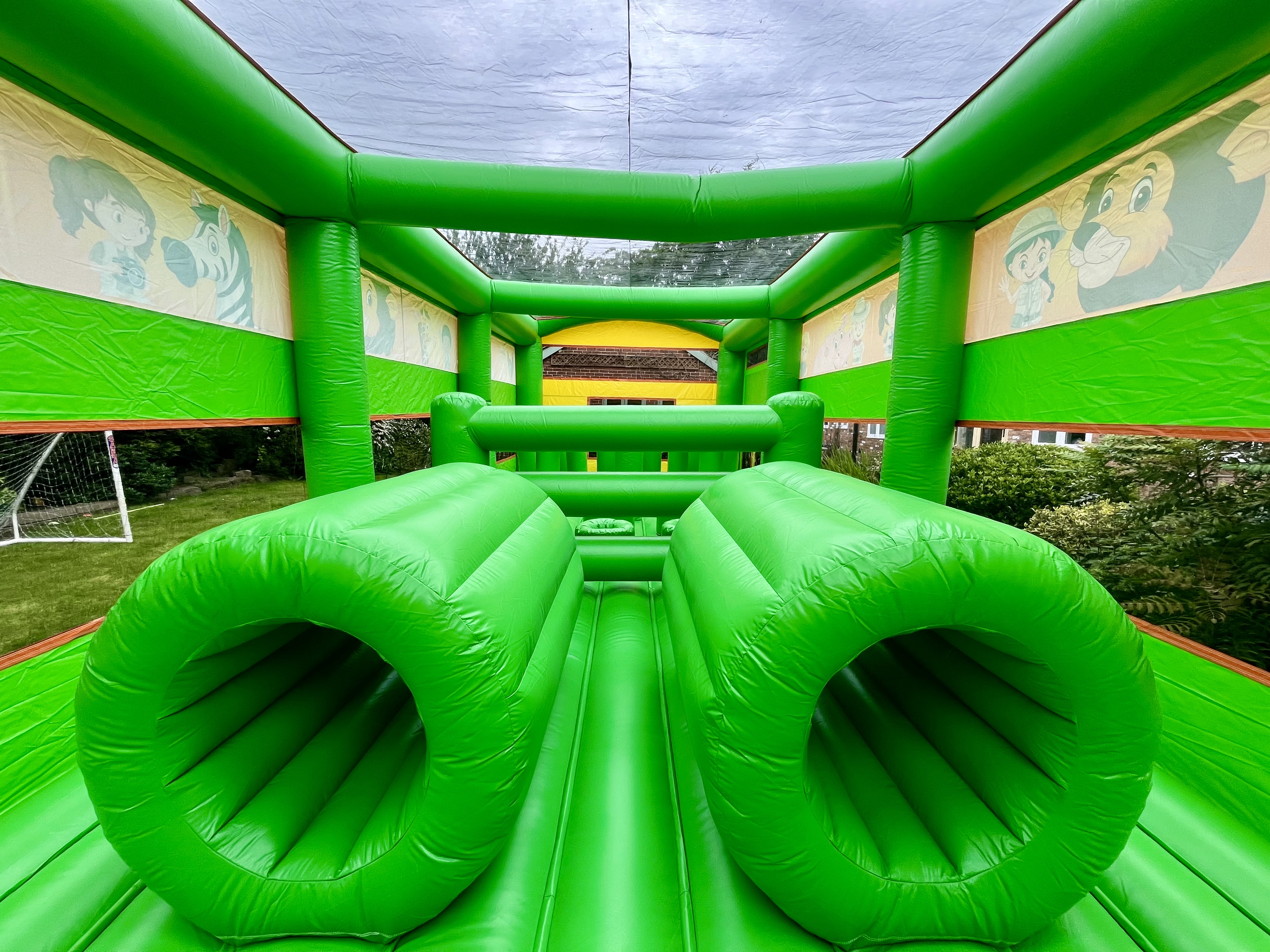 SAFARI FUN BUS OBSTACLE COURSE - Bouncy Castle & Inflatables Hire in ...