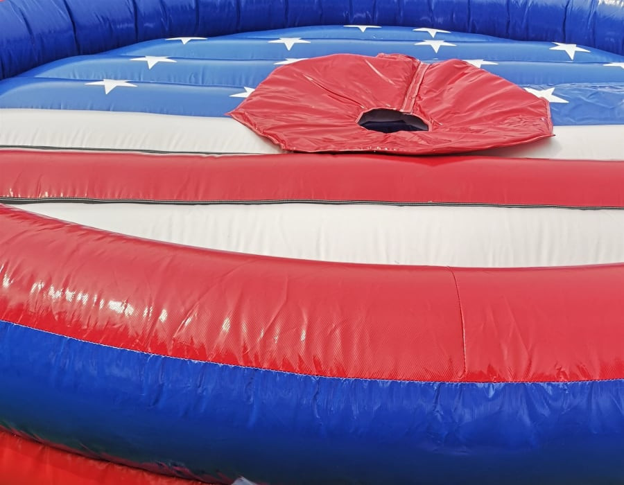 BBOL-113a - 15x15x2.5ft - Bull bed - (Red & Blue Stars & Stripes ...