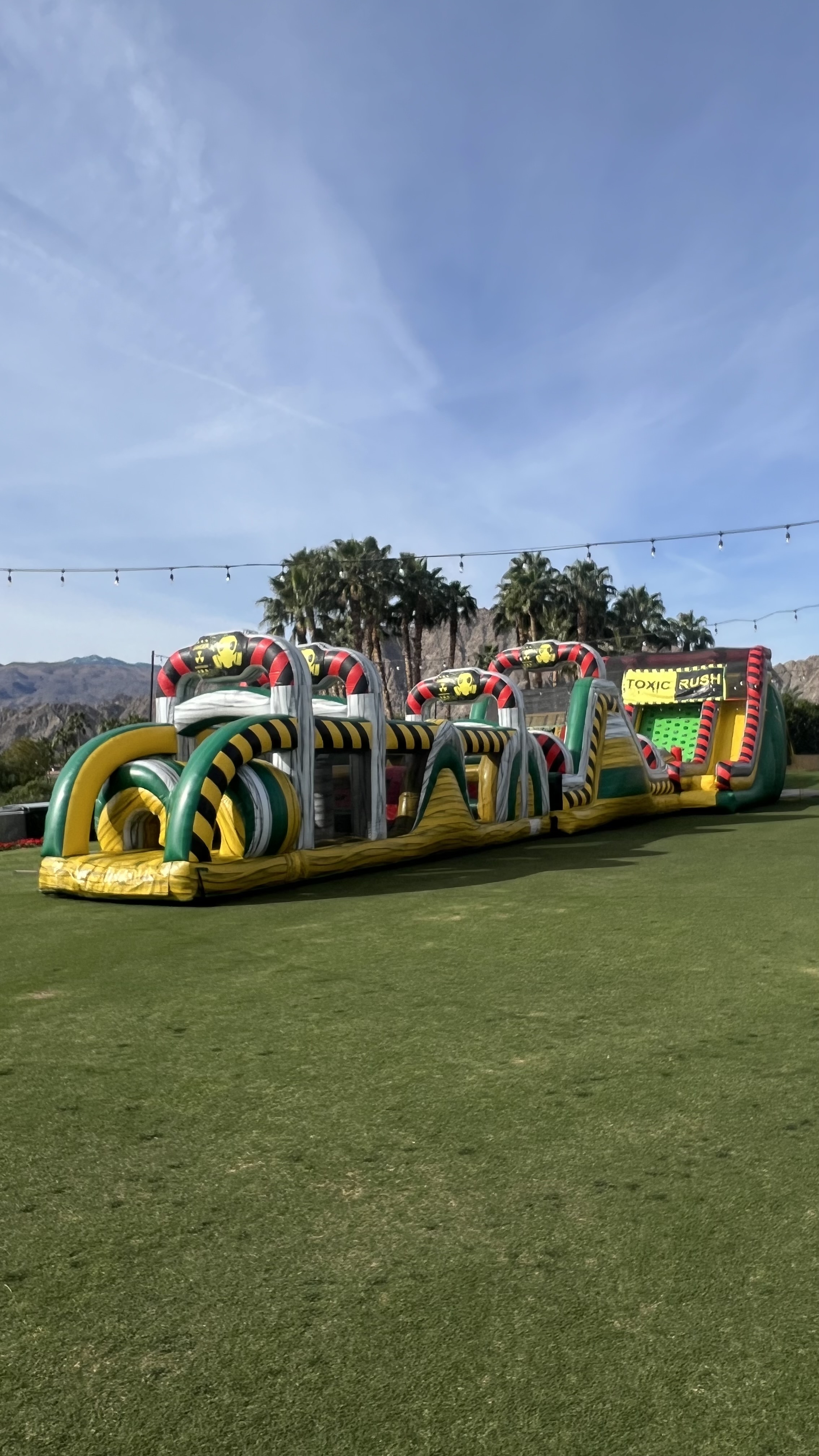 Toxic Rush 110ft Obstacle Course - Hire in Ca | Desert Party Company