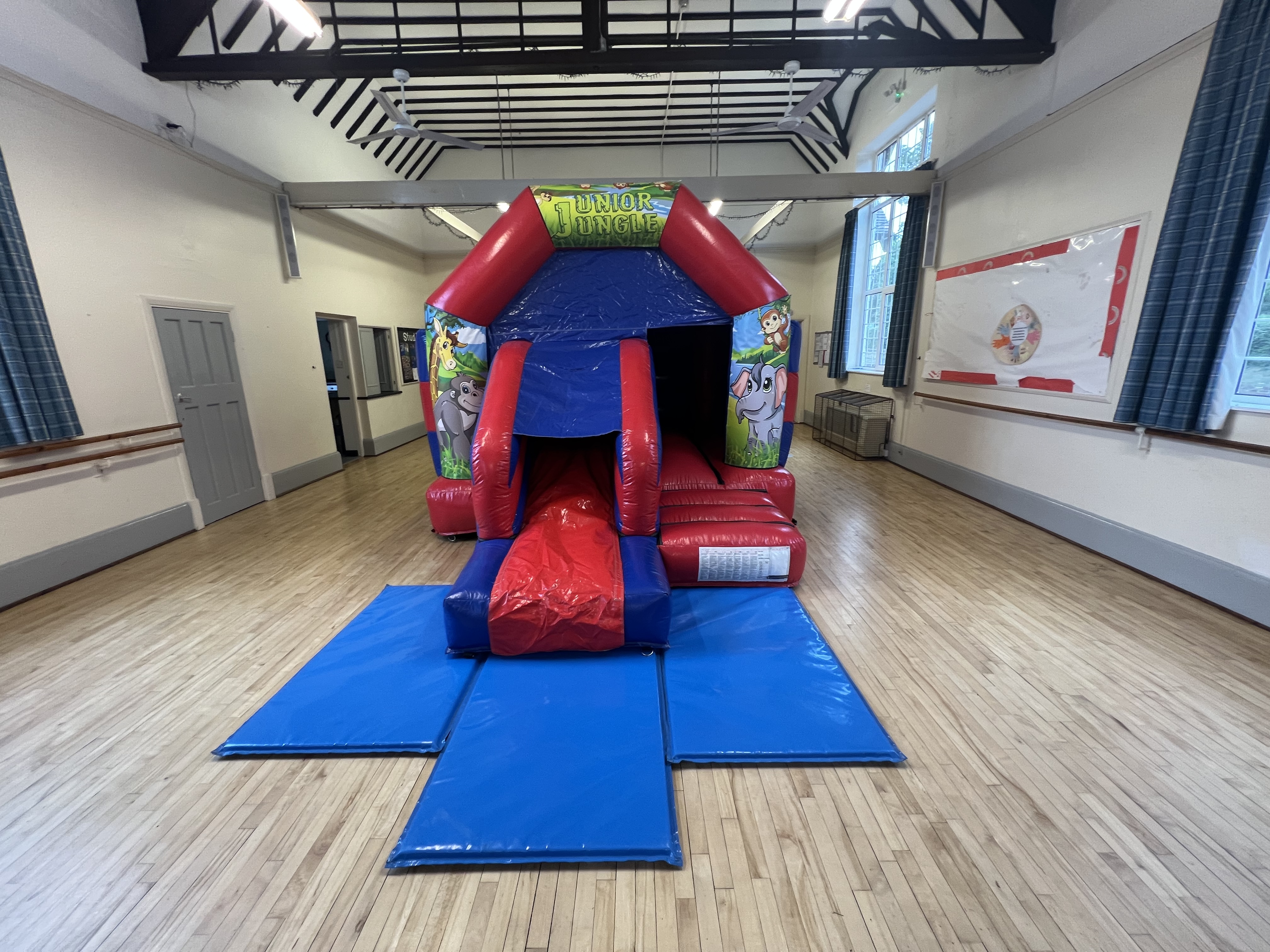 Jungle Bounce N' Slide Soft Play Package - Red / Blue - Bouncy Castle ...