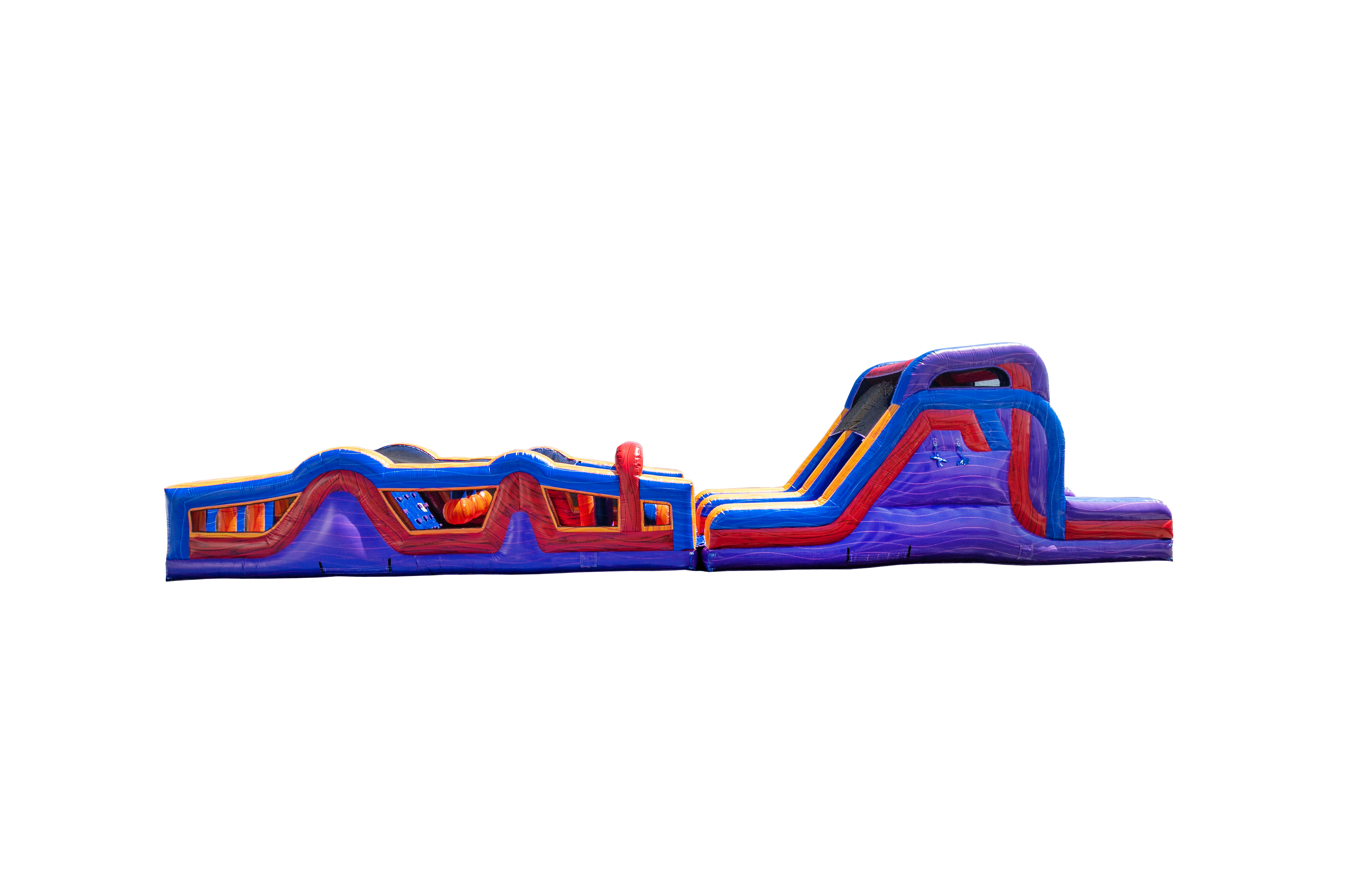 70' Mega Marble Warped Wall Obstacle Course - Bounce House Rentals ...