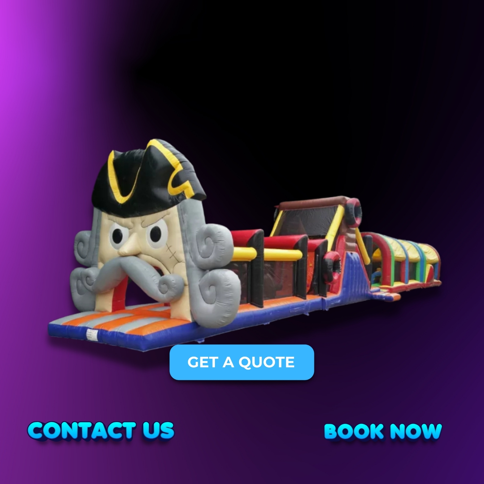 Inflatable Assault Course Hire,Bouncy Castle Obstacle Course Rent,UK