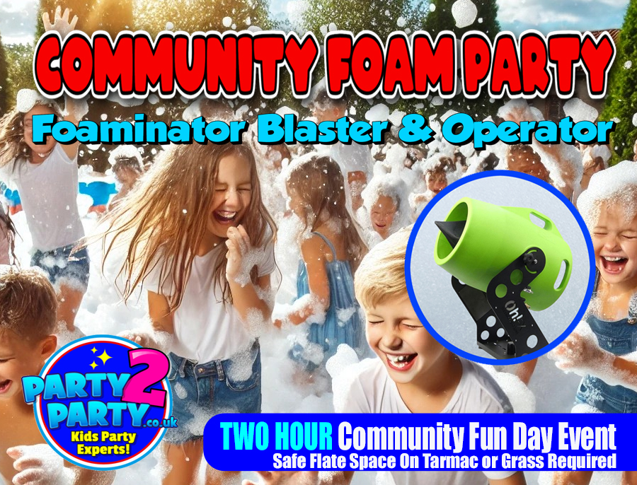 Foam Cannon Party Hire Throughout The East Midlands - Party2Party