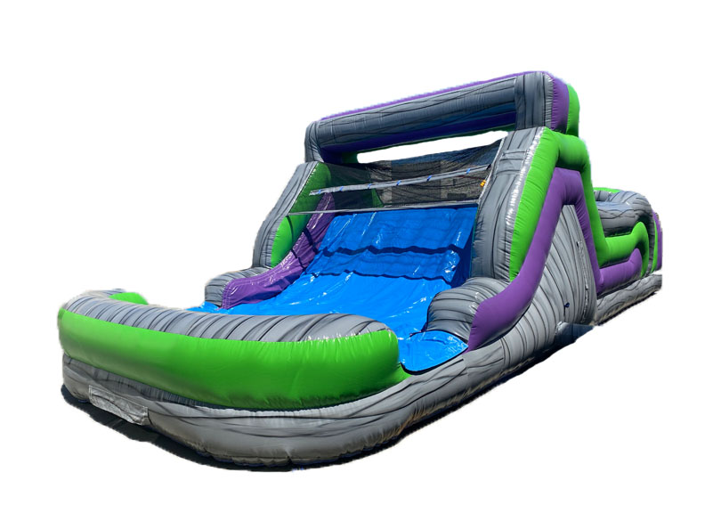 40' Purple Obstacle Course Water slide for rent - by A&E Air Jumpers