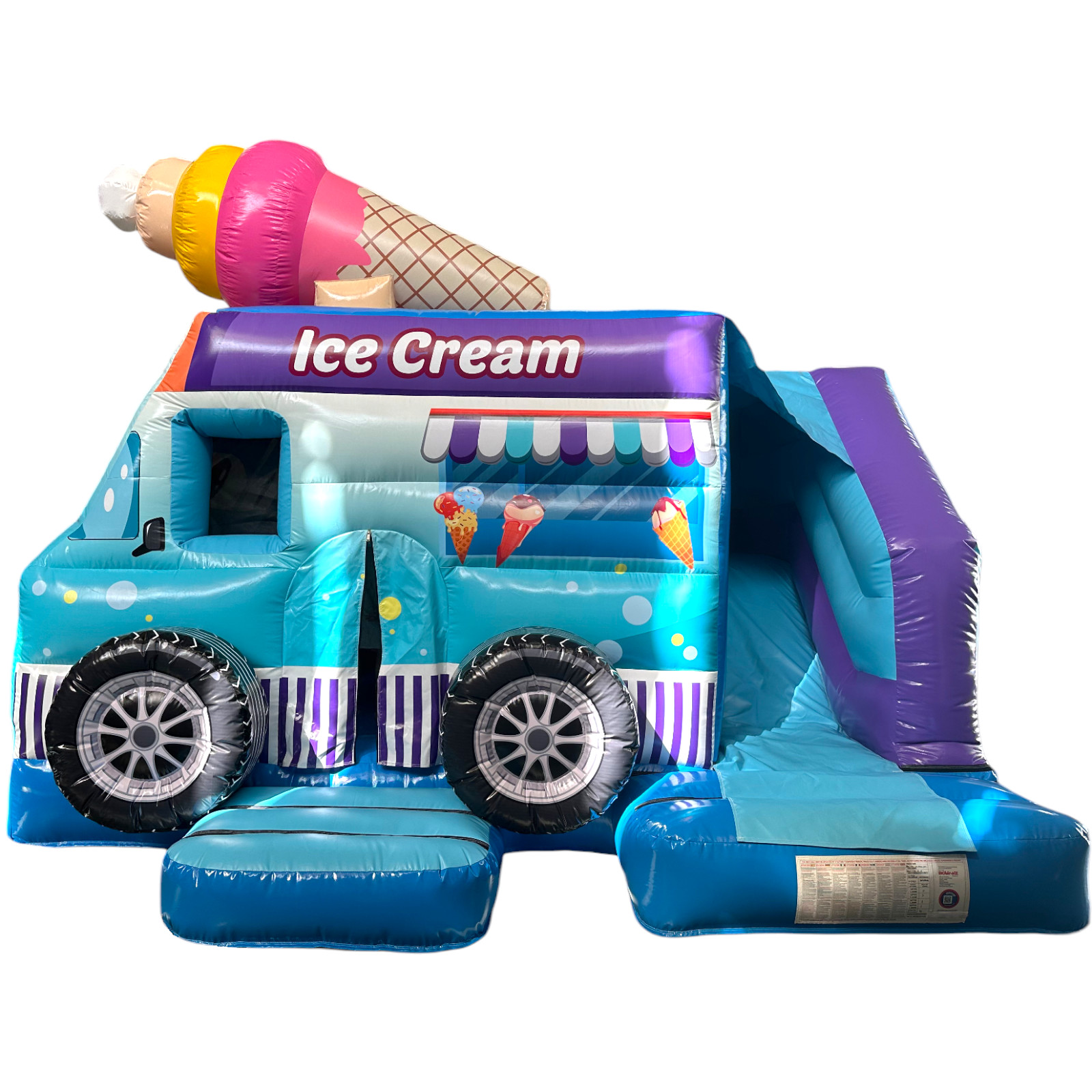 BBOL-1093A - 16x17x10.5ft - Ice Cream Van Slide Combo - Bouncy Castle ...