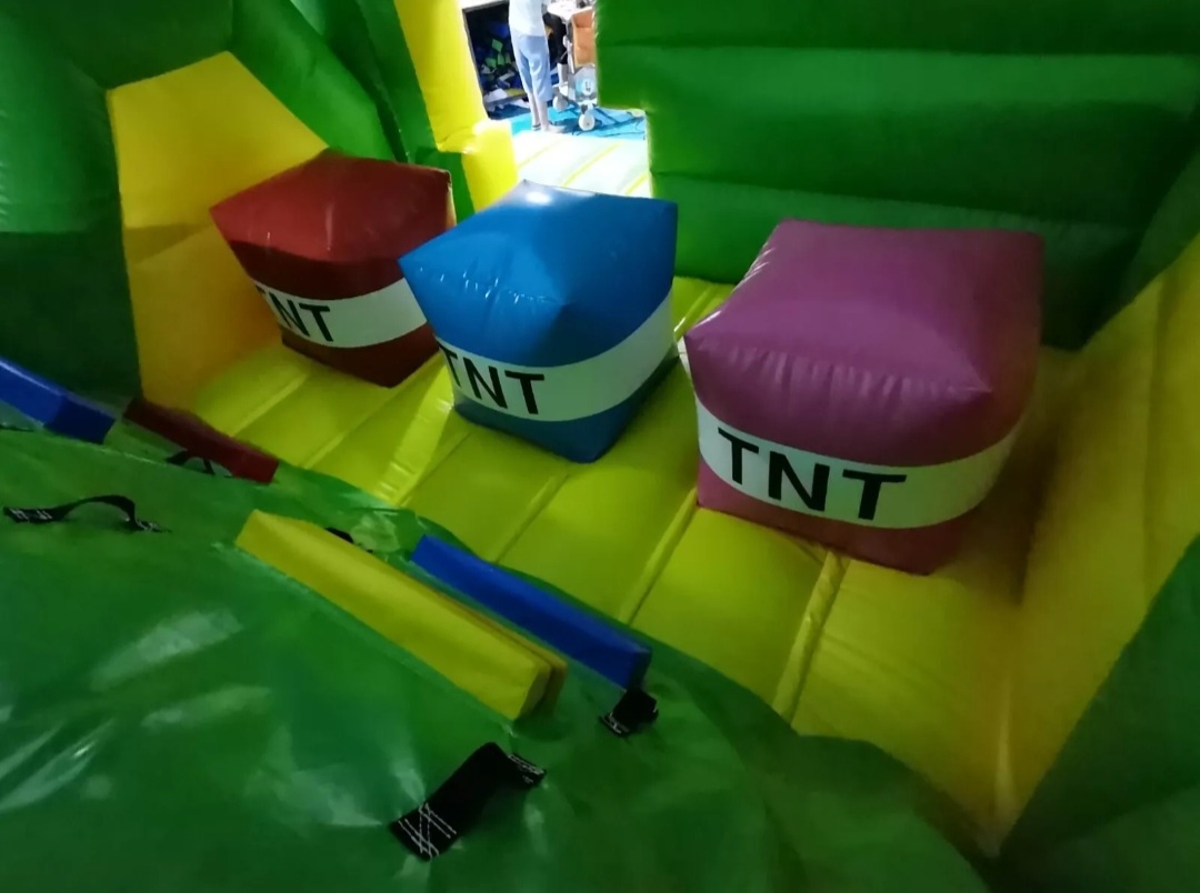 Inflatable Minecraft Obstacle course Jumping Castle Hire Melbourne