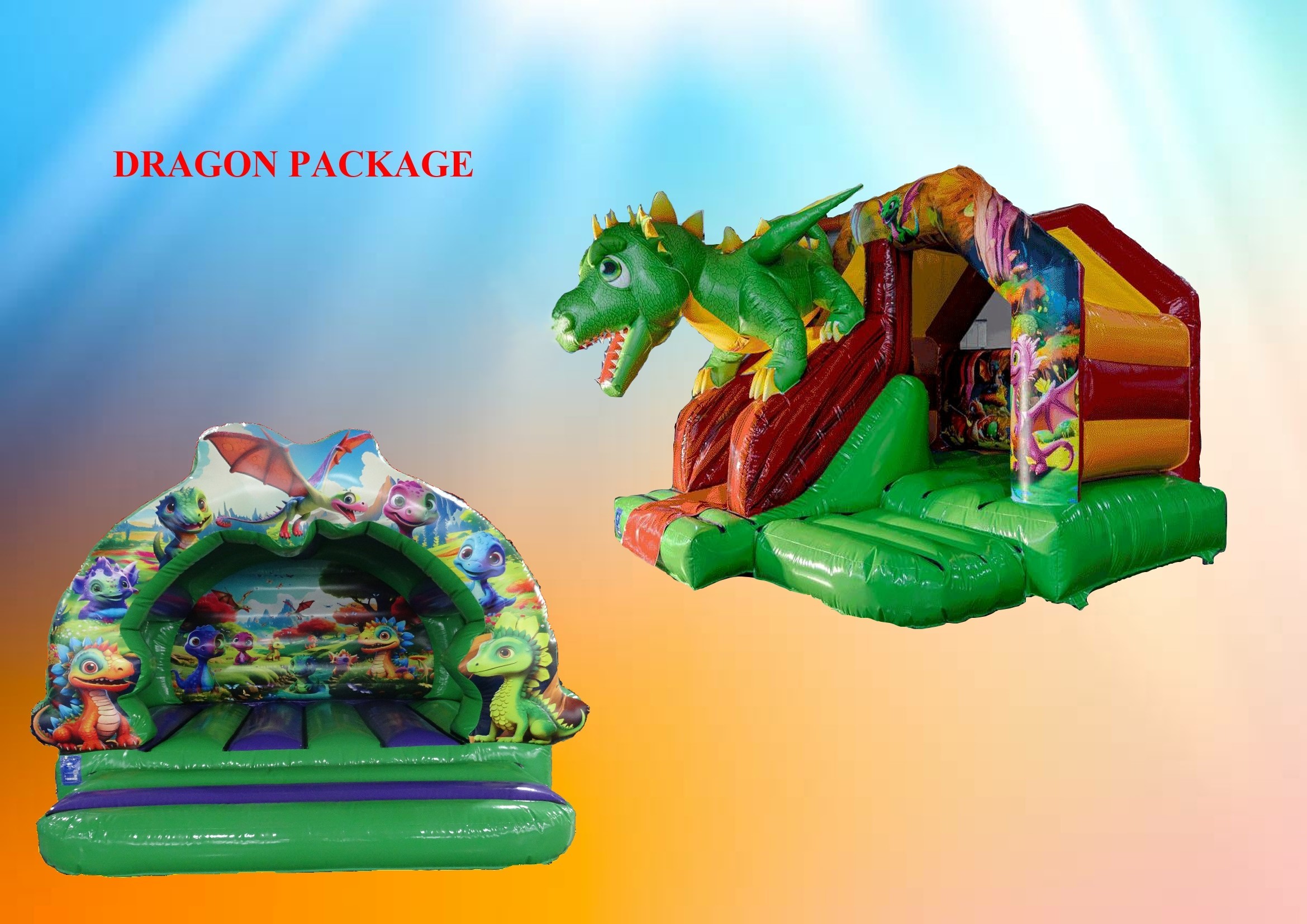 Dragon package - Bouncy Castle Hire & Rodeo Bull Hire in Bury St ...