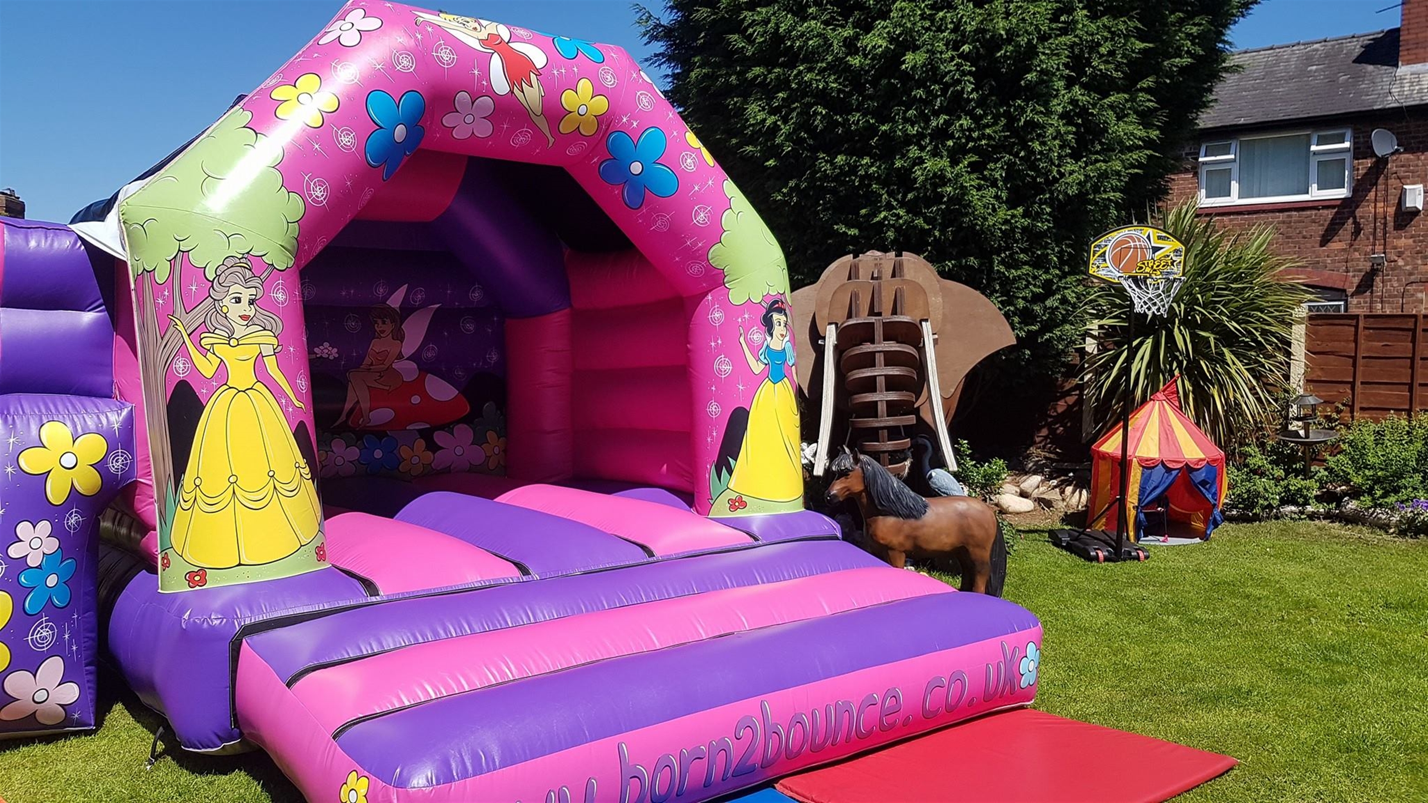 Princess Girls Combo Bouncy Castle/Slide hirer £95 - Bouncy Castle Hire ...