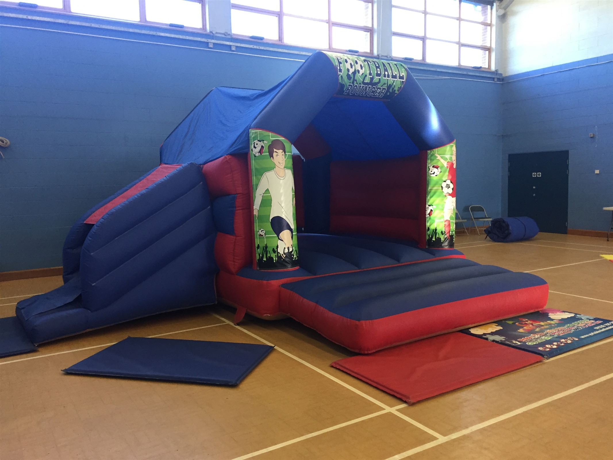 15 x 16 Blue & Red Football Combo - Bouncy Castle Hire in Selby York ...