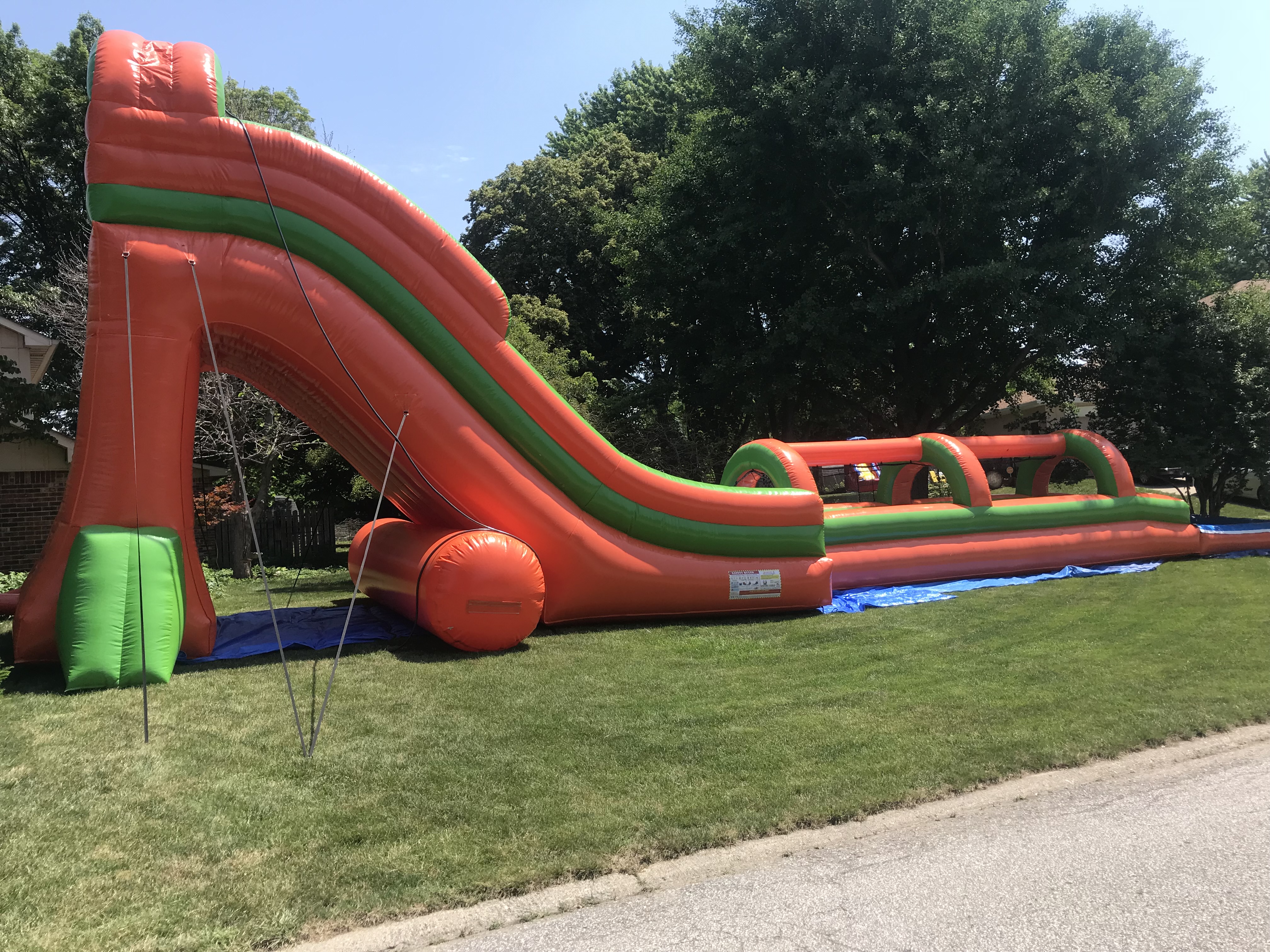 24' Orange Slide - Hire in indianapolis | Indy Party Fiesta Rental