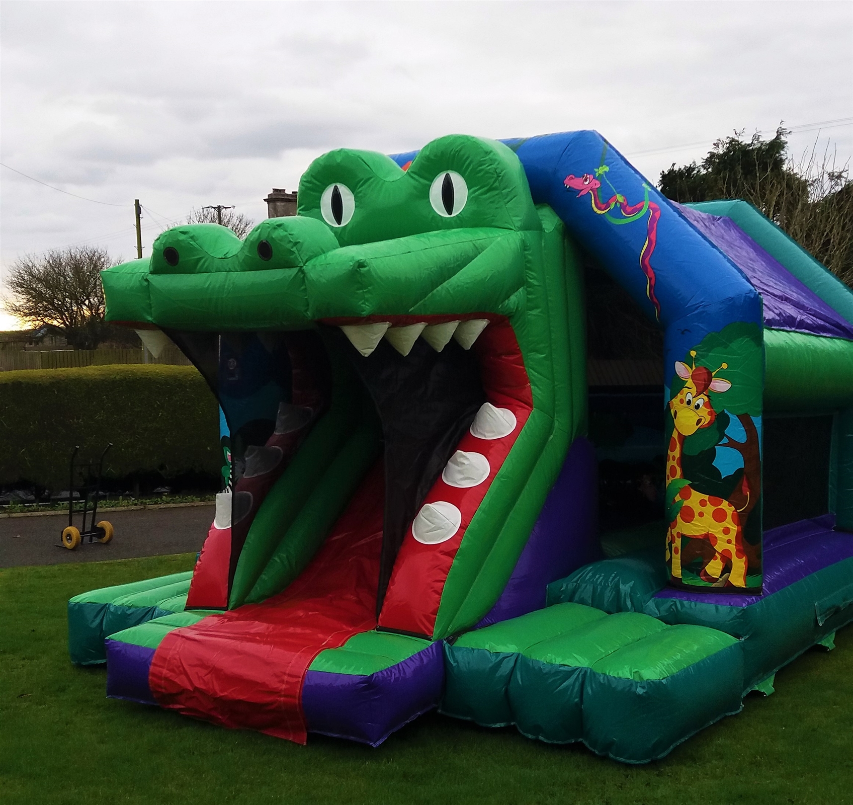 14ft x 18ft Croc Combi Castle - Bouncy Castle Hire, Inflatable Game ...