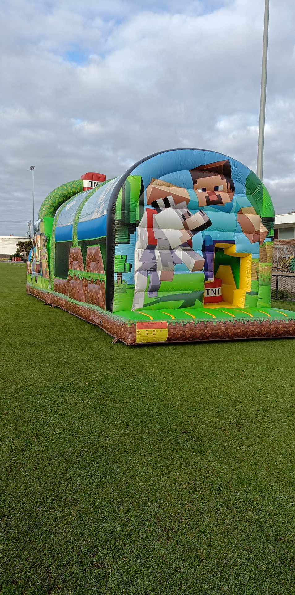 Inflatable Minecraft Obstacle course Jumping Castle Hire Melbourne