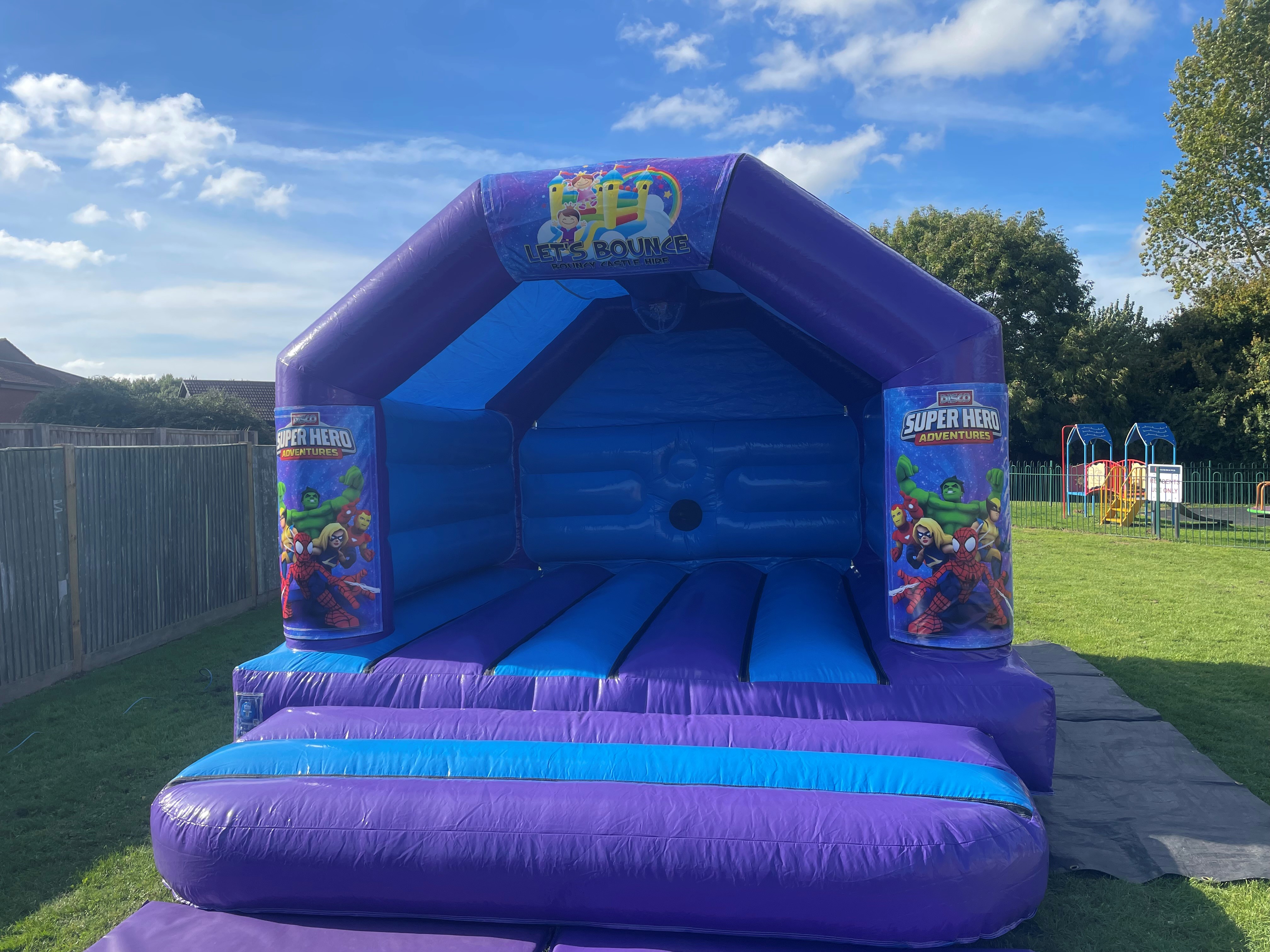 Superhero Disco Bouncy Castle - Hire in littlehampton | Lets Bounce