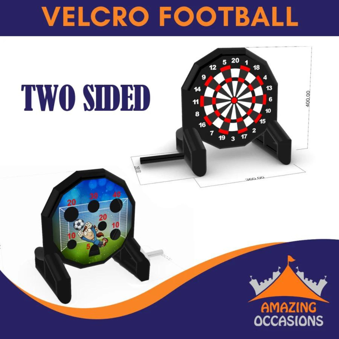 2 Sided Velcro Football Dartboard Hire - Inflatable, Bouncy Castle ...