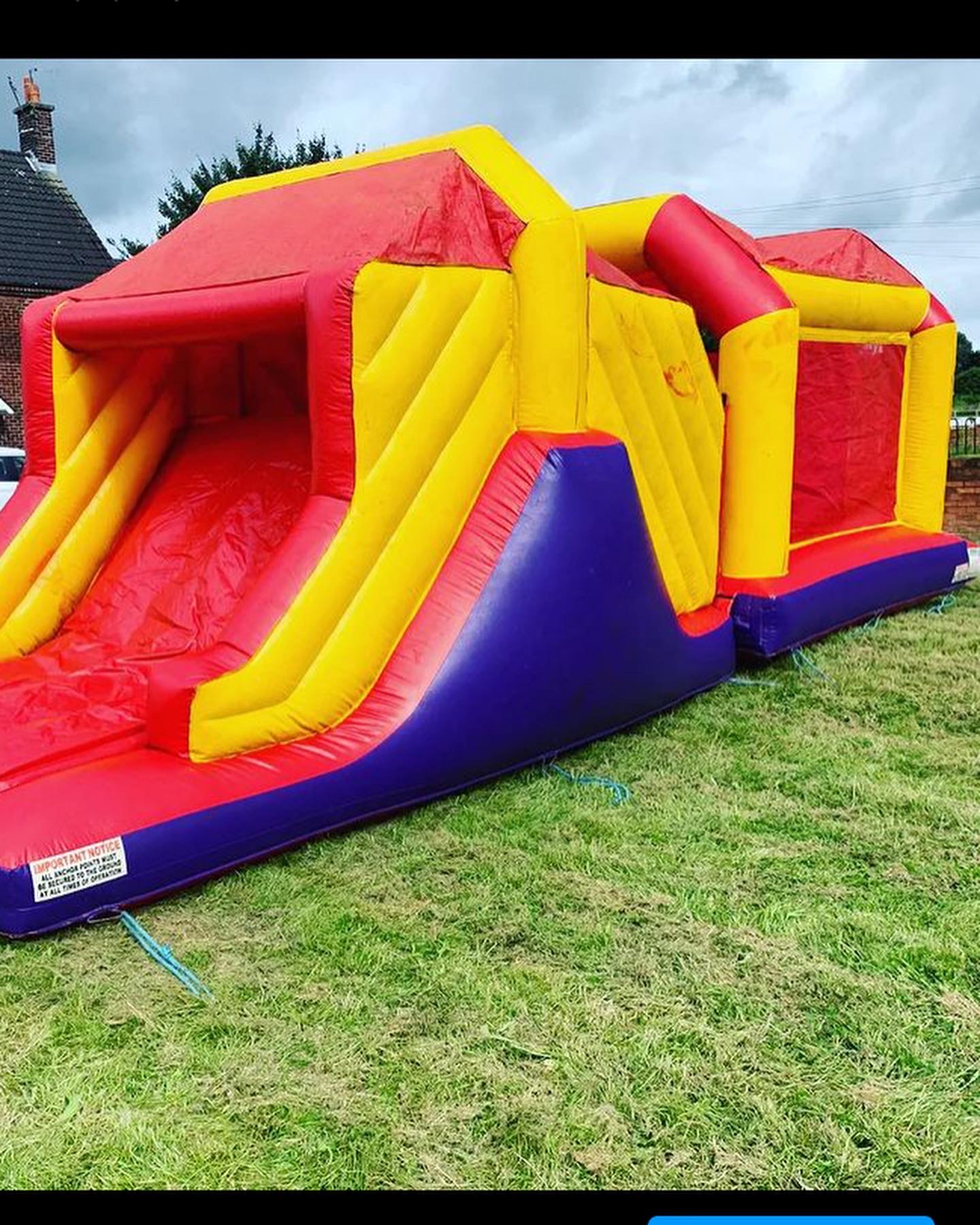 30ft Yellow and Red Obstacle Course - Bouncy Castle Hire in Liverpool ...