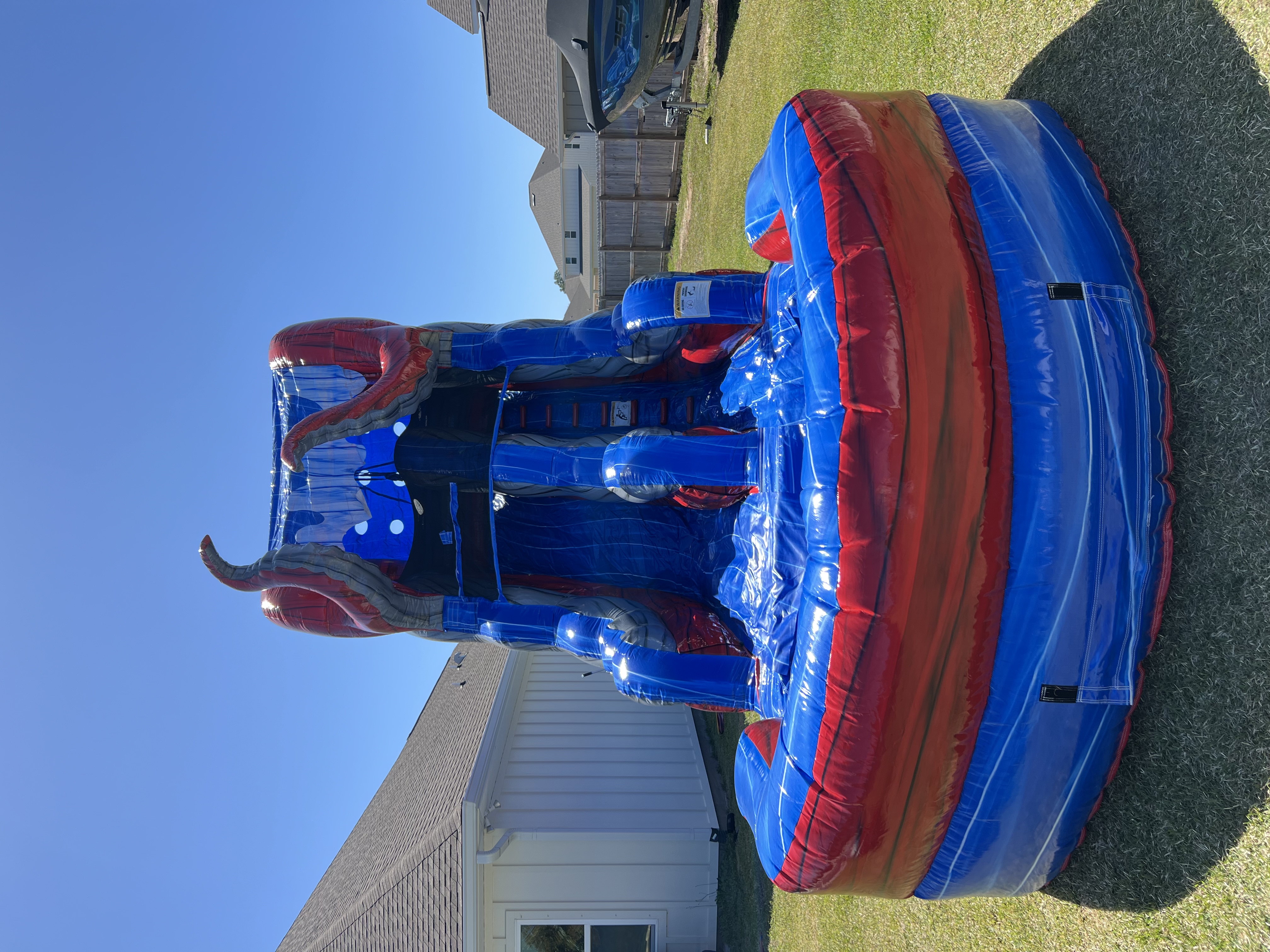 15' Krazy Kraken Single Lane Slide (WET or DRY) - Bounce House Hire in ...