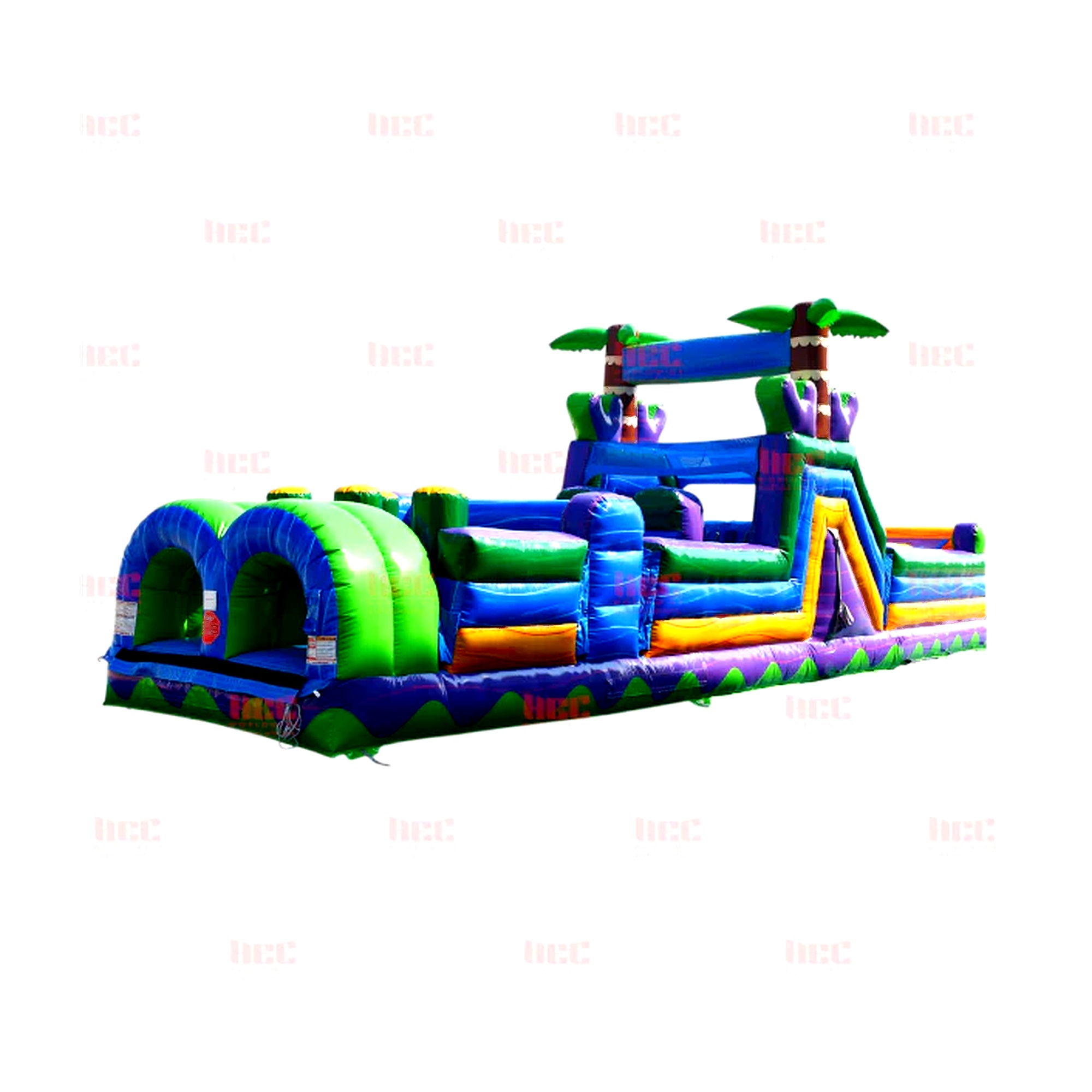 40ft Tropical Obstacle Course | Blue Rents