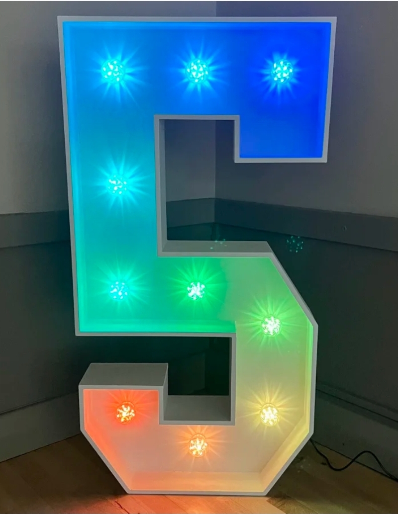 Light up number 5 - Bouncy Castle Hire Exeter & Newton Abbot in Devon ...