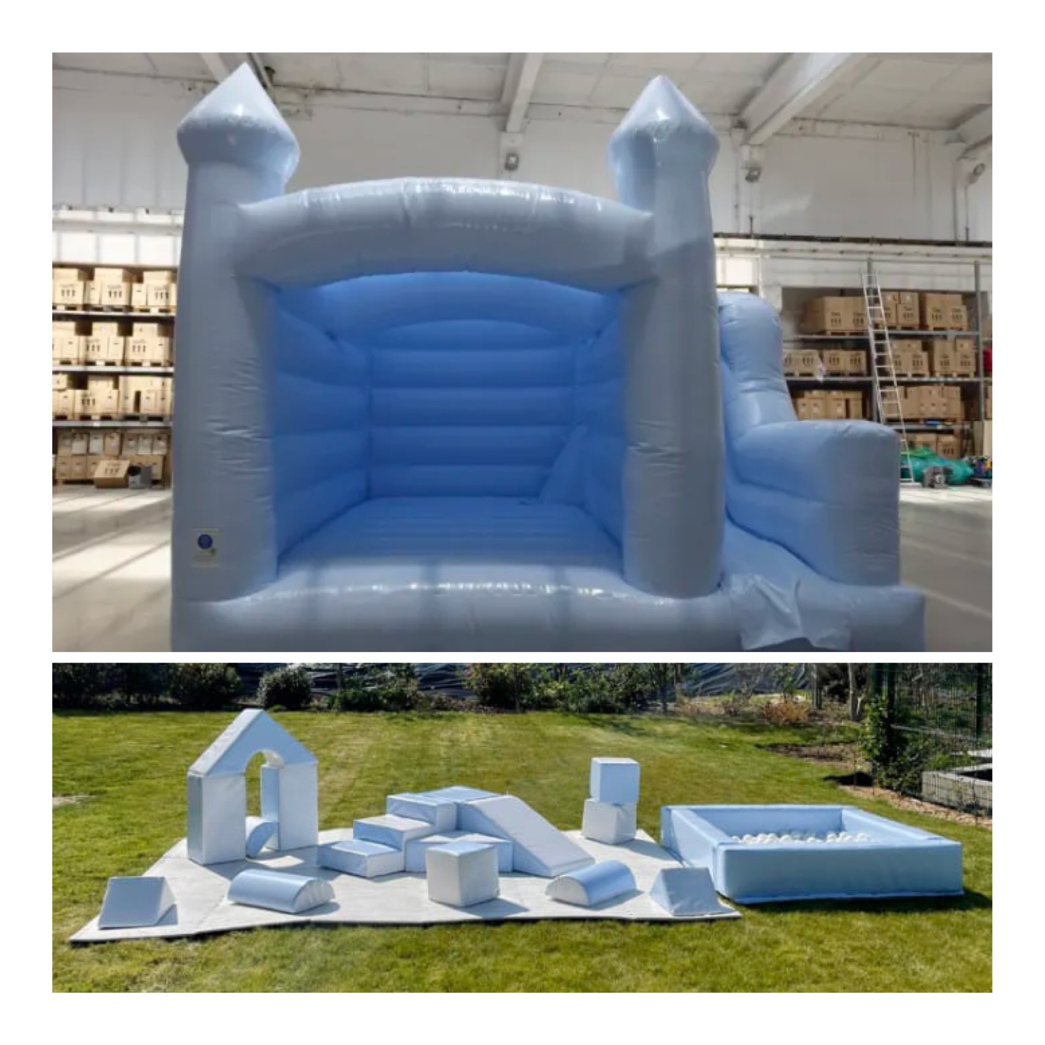 Pastel Blue Bouncy Castle Hire West Malling, Sevenoaks & Maidstone