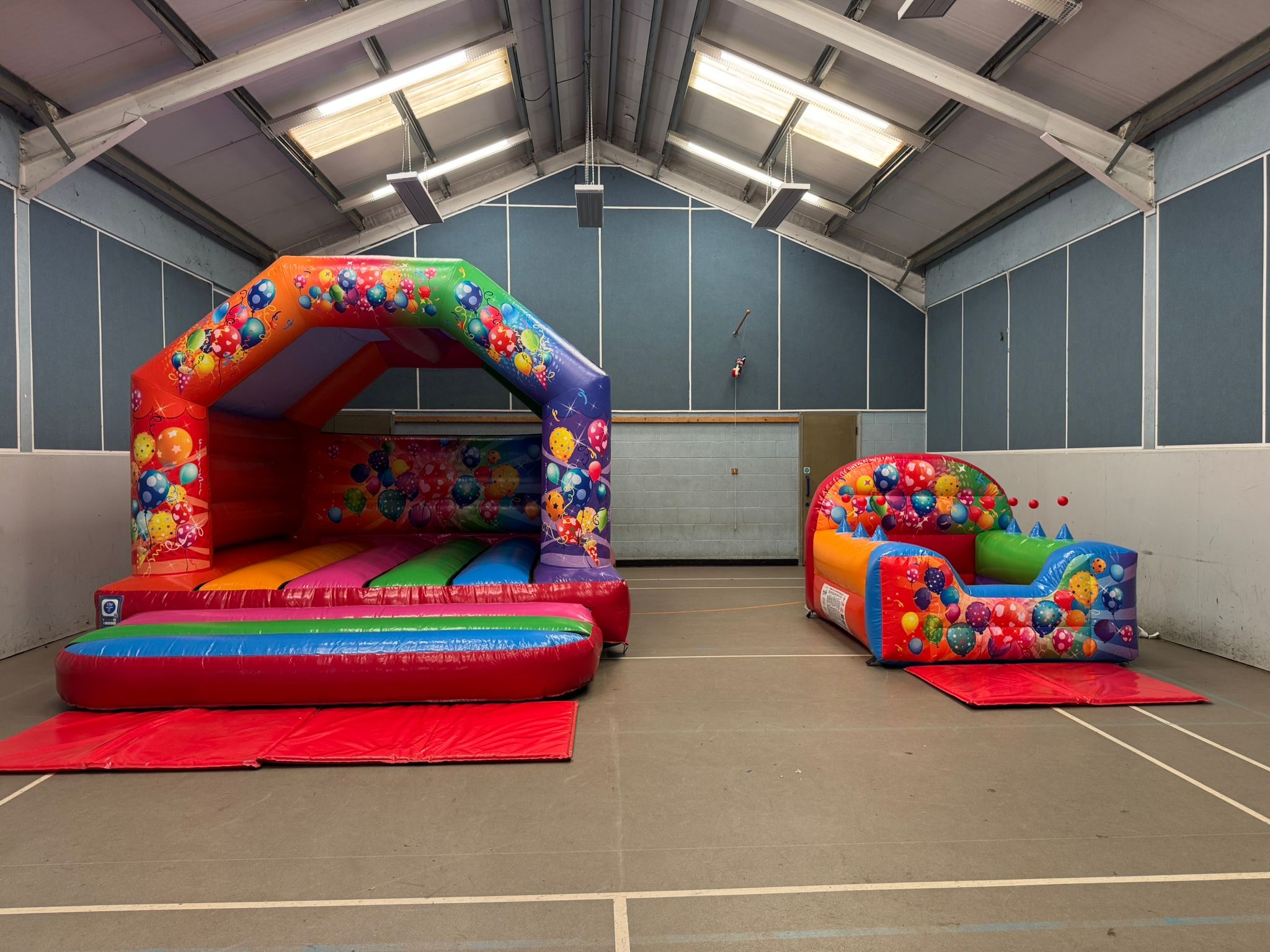 Rainbow Castle (15ft x 12ft) & Inflatable Ball Pit - Hire in Hersham ...