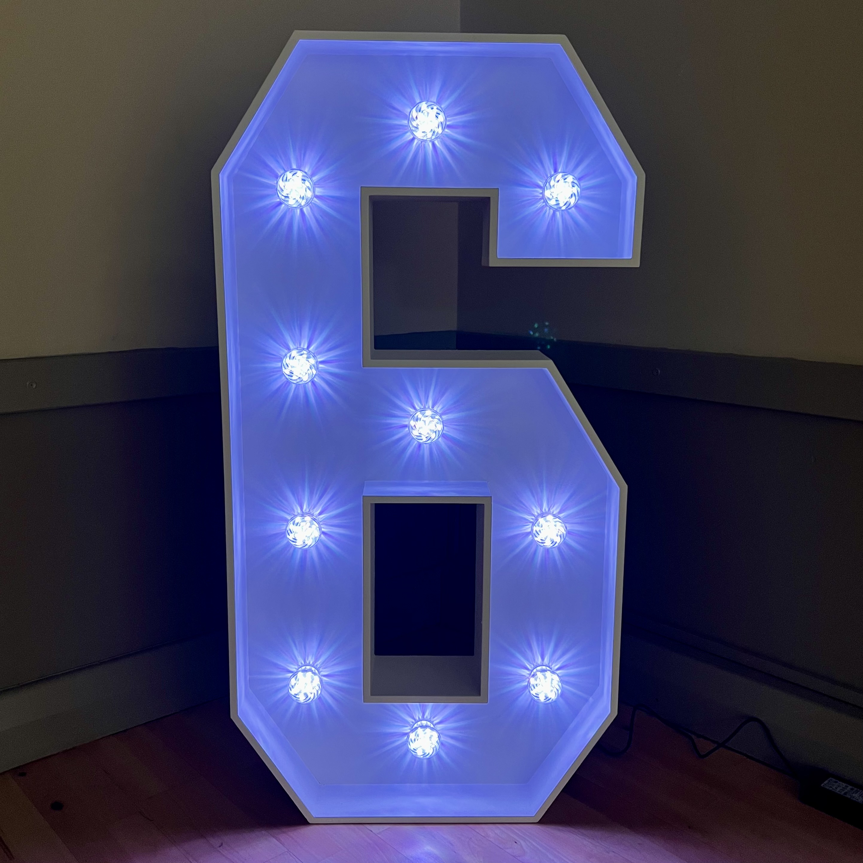 Light-Up LED Number 6 - Bouncy Castle Hire in Crowborough, Tunbridge ...