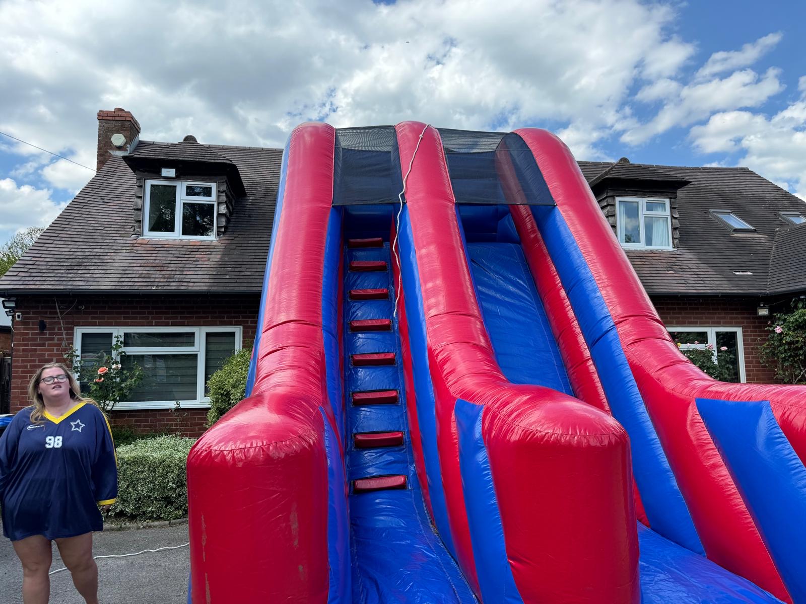 Party theme super jumbo slide 20 x 11ft x 15 ft high 10ft platform ...