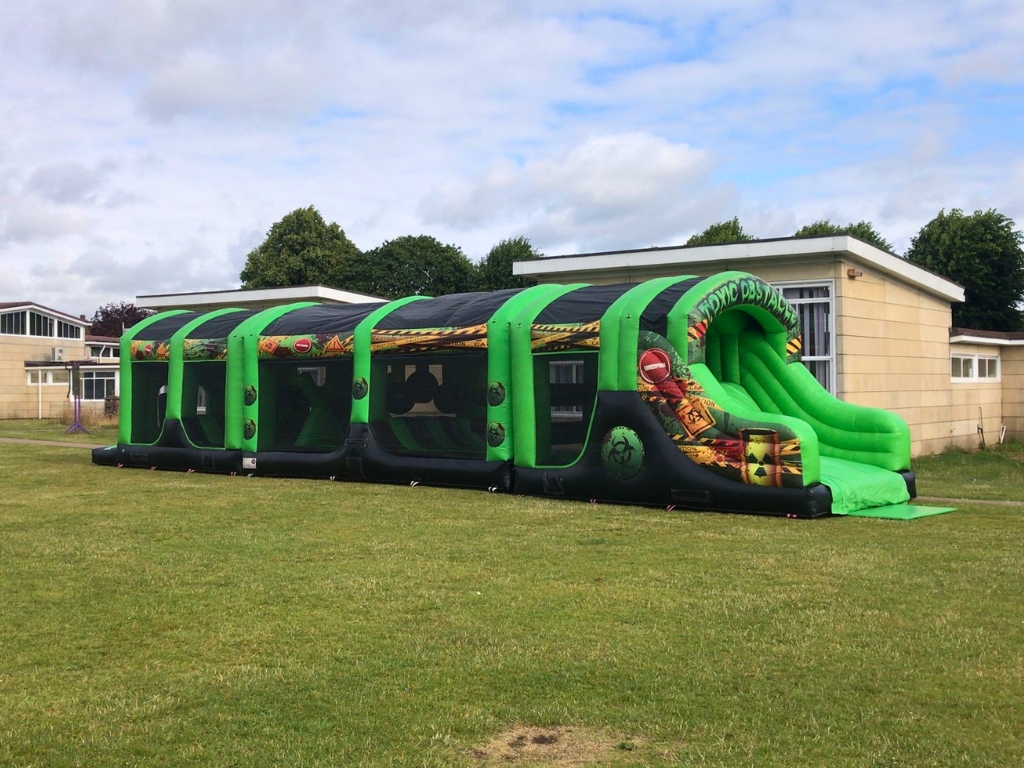 Toxic Inflatable 3 Piece Obstacle Course - Inflatable, Bouncy Castle ...